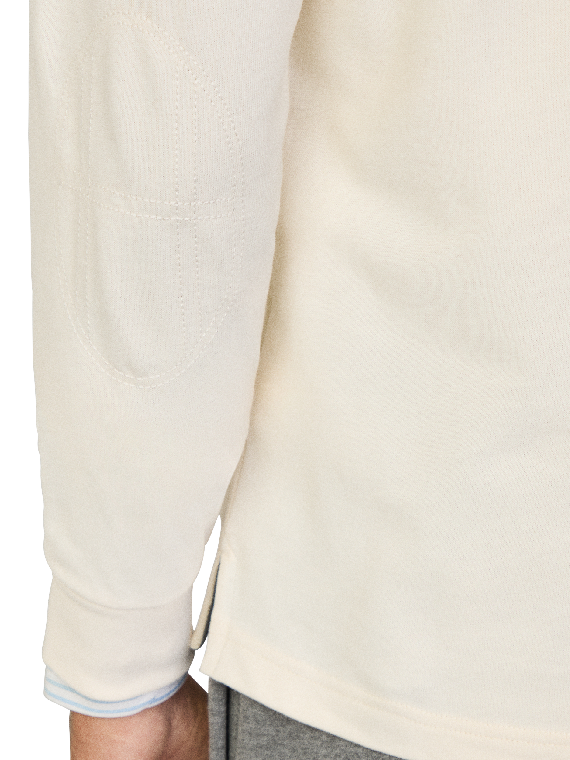 Hackett London Cotton Long Sleeve Rugby Shirt, Off White