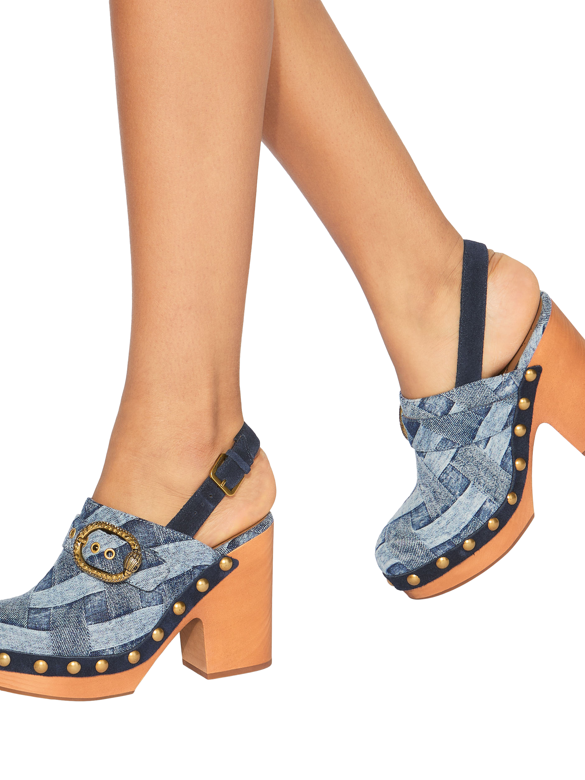 Kurt Geiger London Mayfair Slingback Clogs, Blue Denim