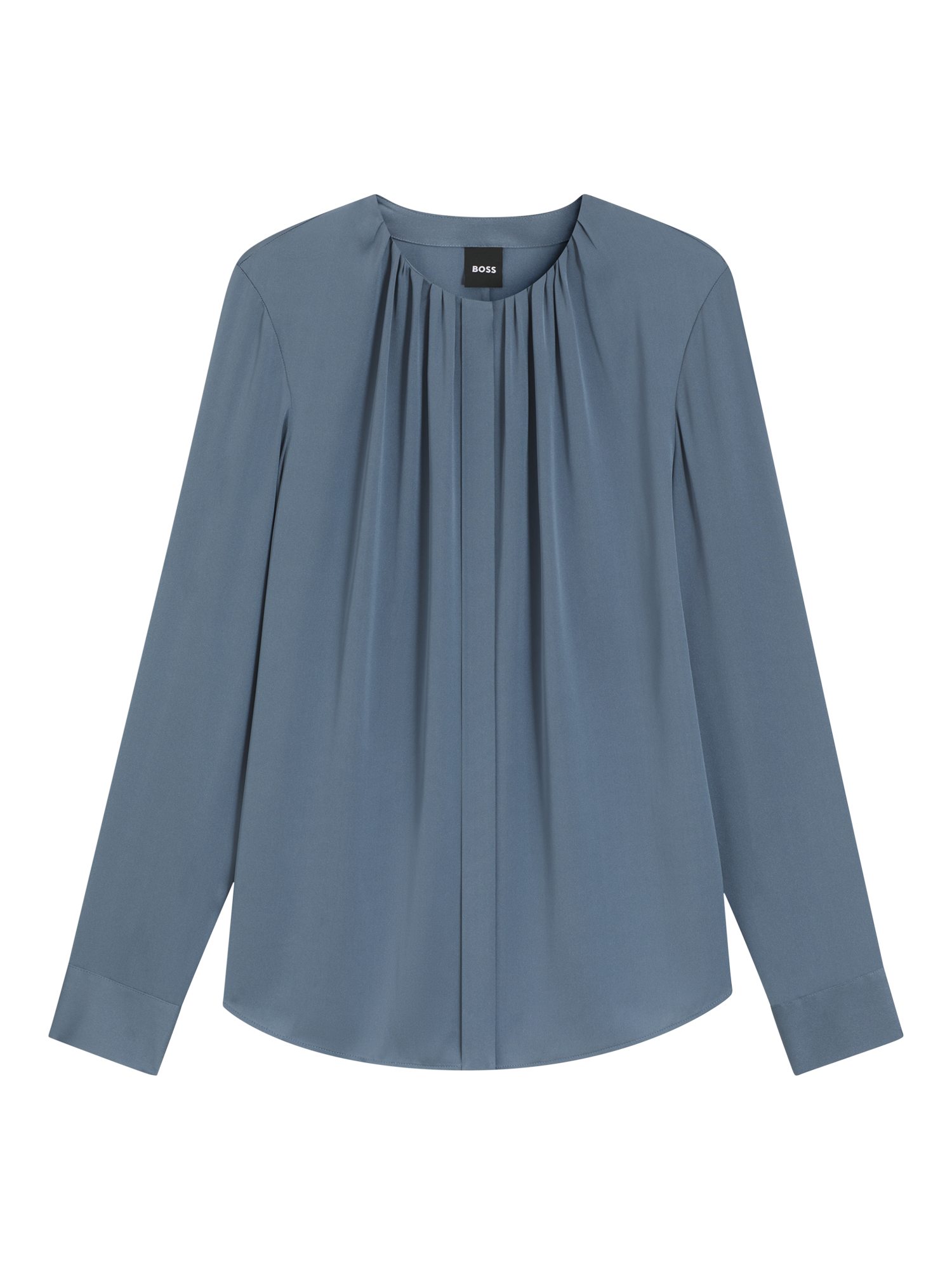 BOSS Banorah Silk Rich Top, Open Blue, 18