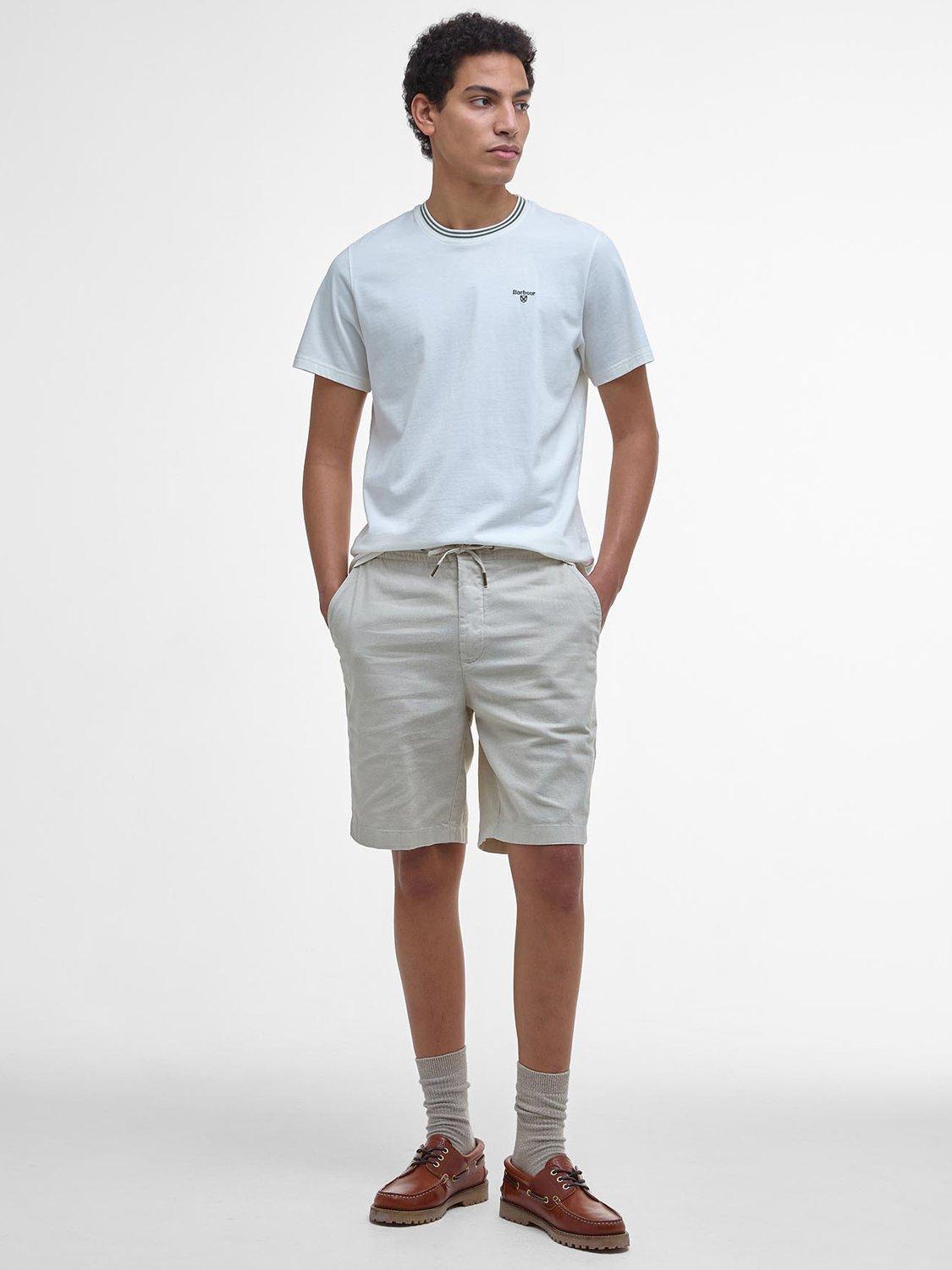 Barbour Austwick Cotton Regular Fit Short Sleeve T-Shirt, Whisper White