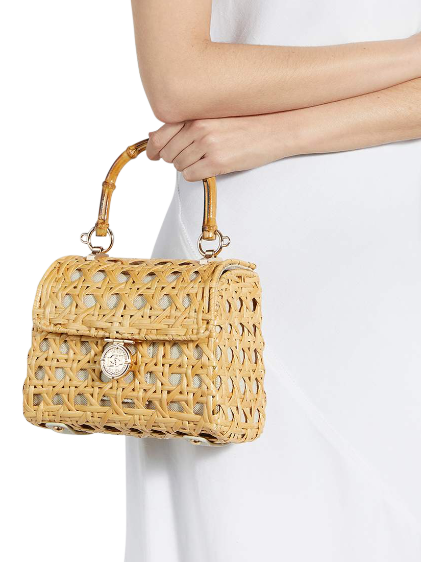 Dune London Diadem Rattan Bag, Natural