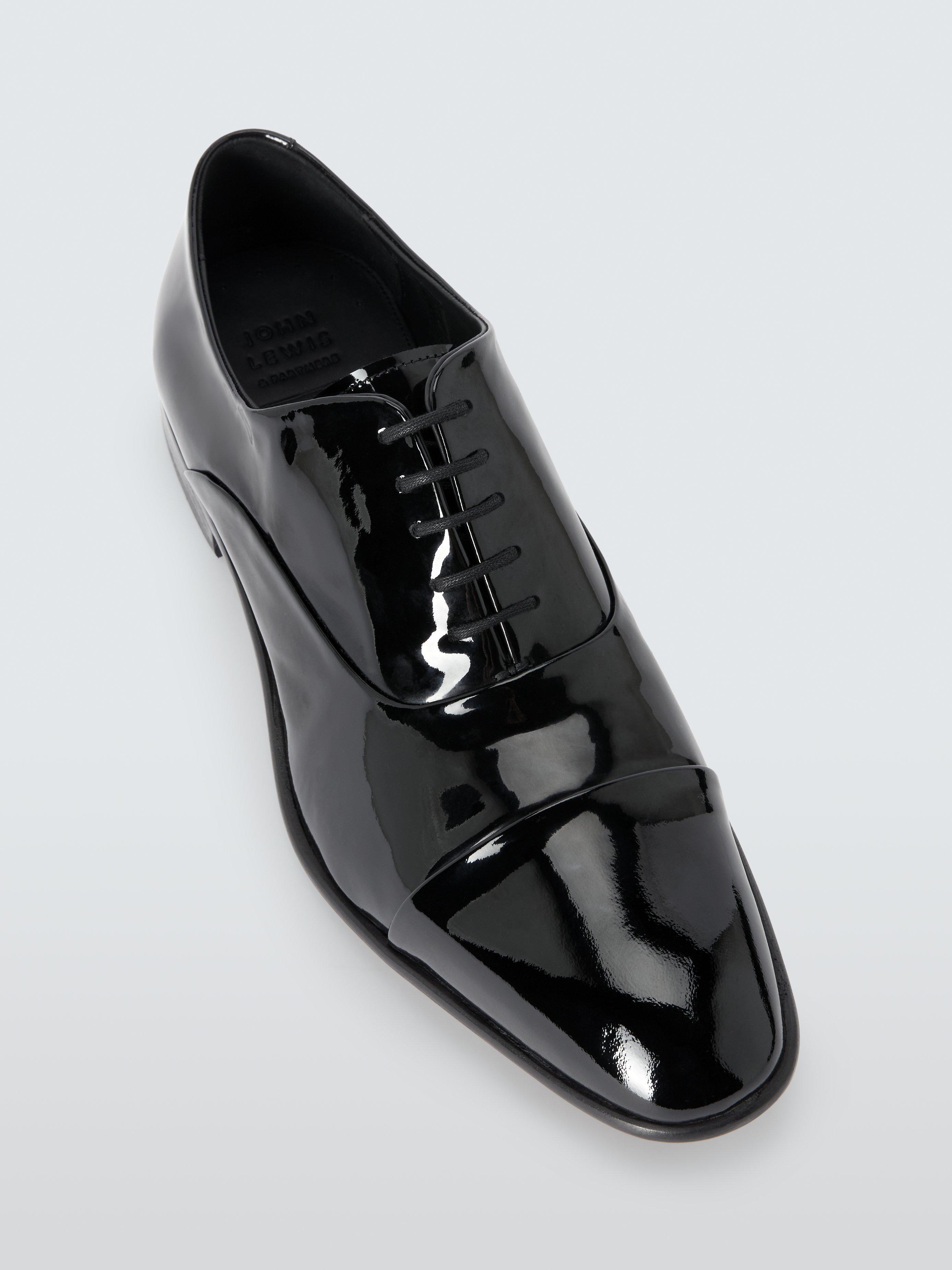 John Lewis Noble Patent Leather Oxford Shoes, Black