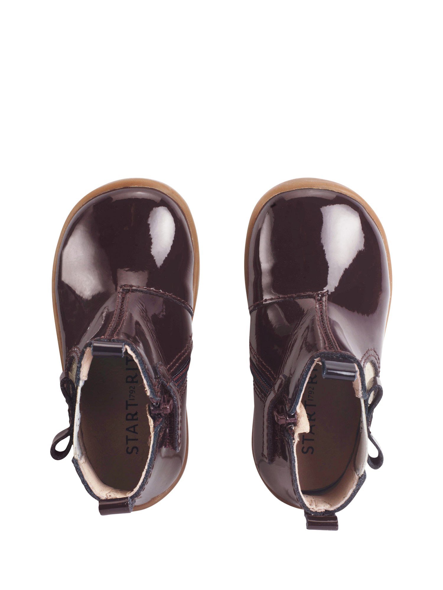 Start-Rite Kids' Wonderland First Boots, Burgundy Patent/Gold