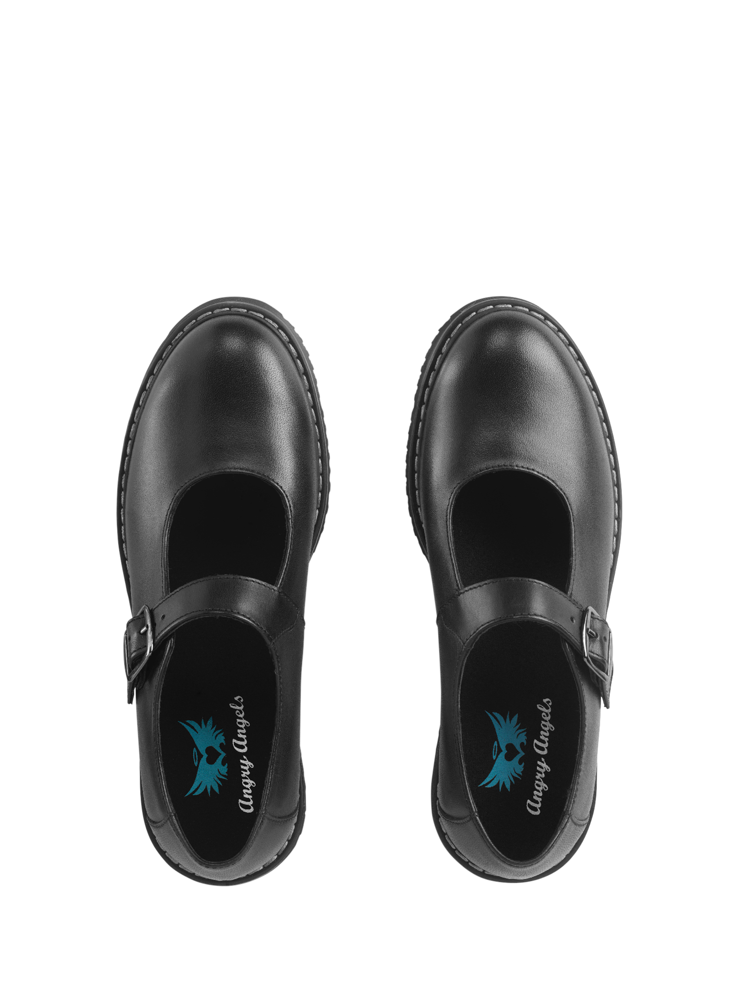 Start-Rite Kids' Angry Angels Embrace School Shoes, Black Leather