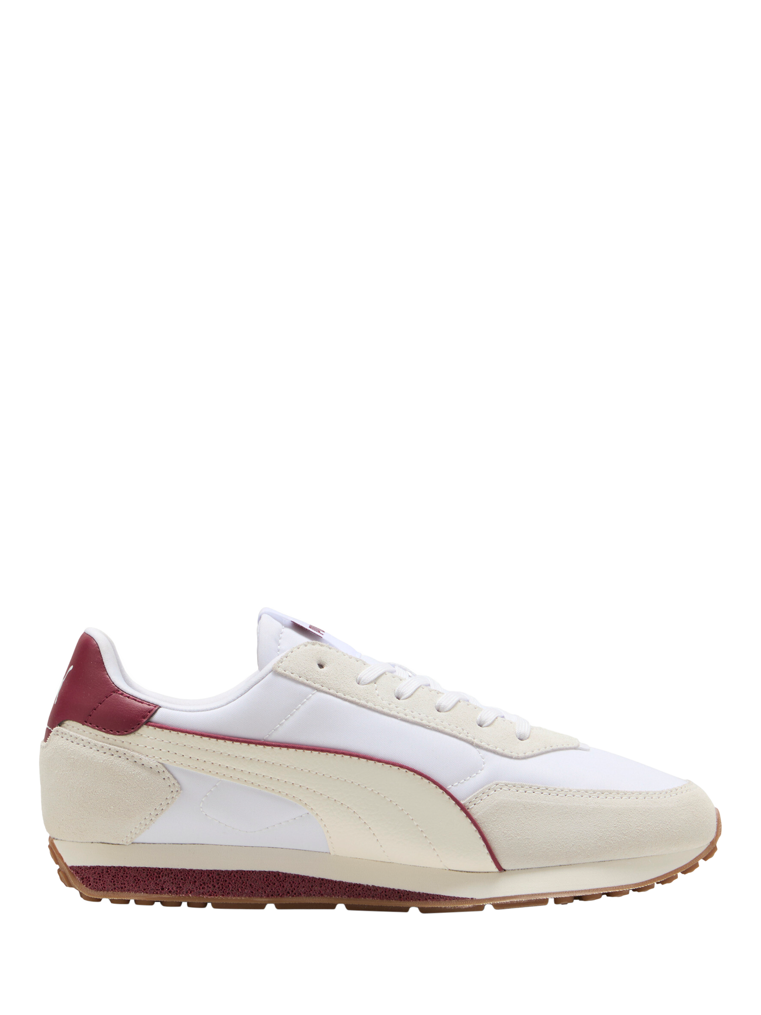 PUMA St. Miller Rise Suede Blend Lace Up Trainers, White/Multi