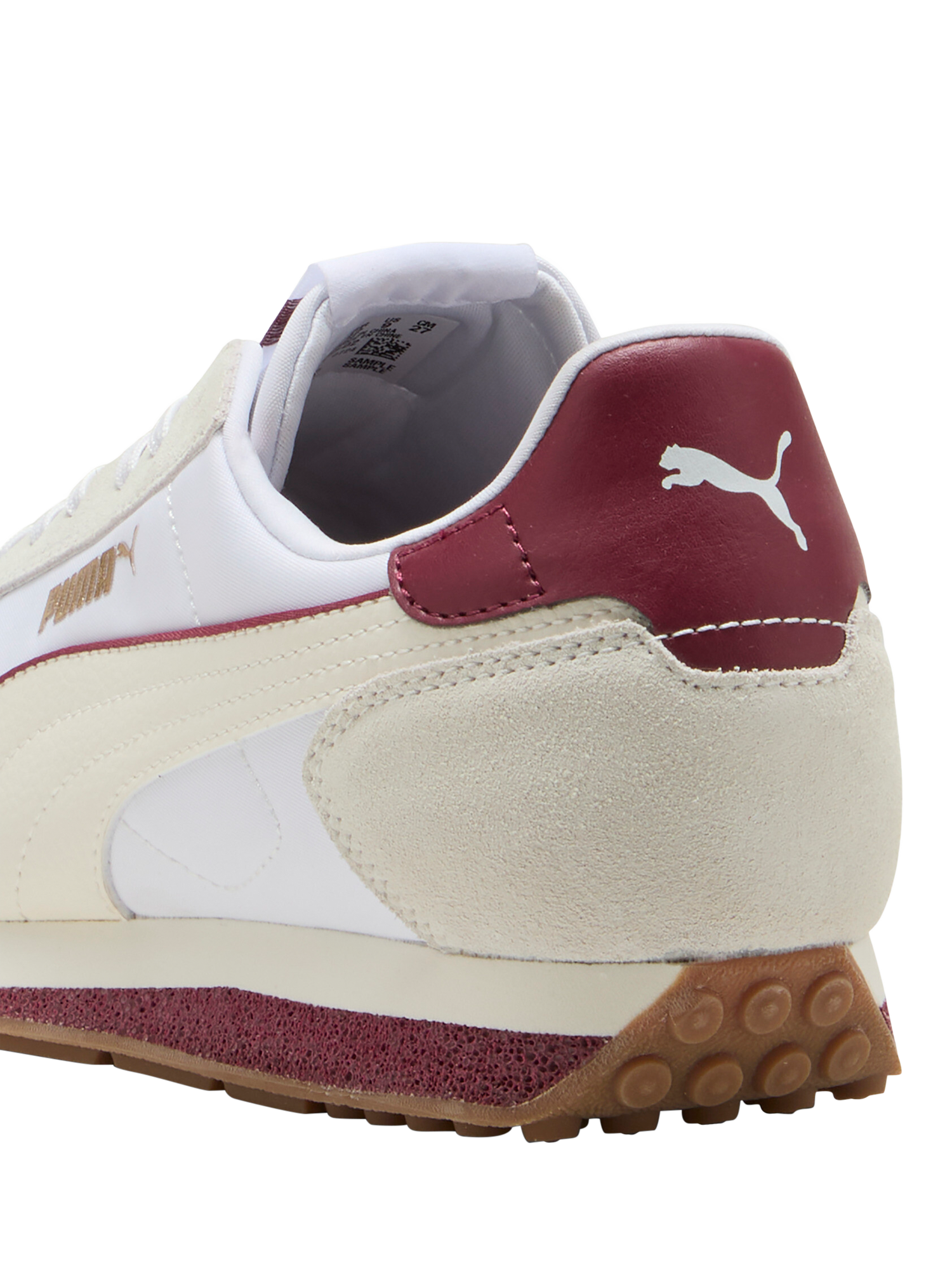 PUMA St. Miller Rise Suede Blend Lace Up Trainers, White/Multi