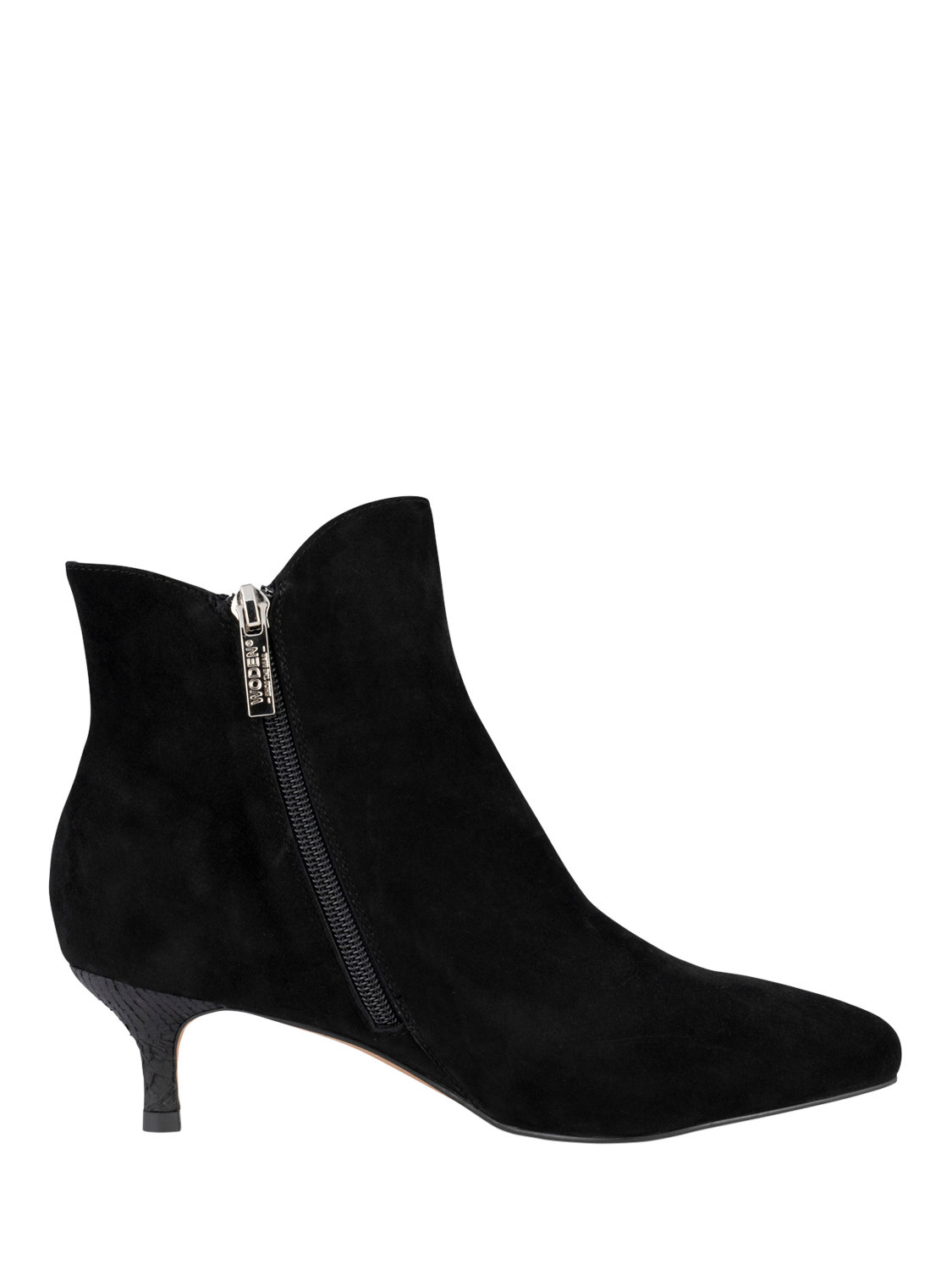 WODEN SHOE THE BEAR Saga Suede Blend Ankle Boots, Black