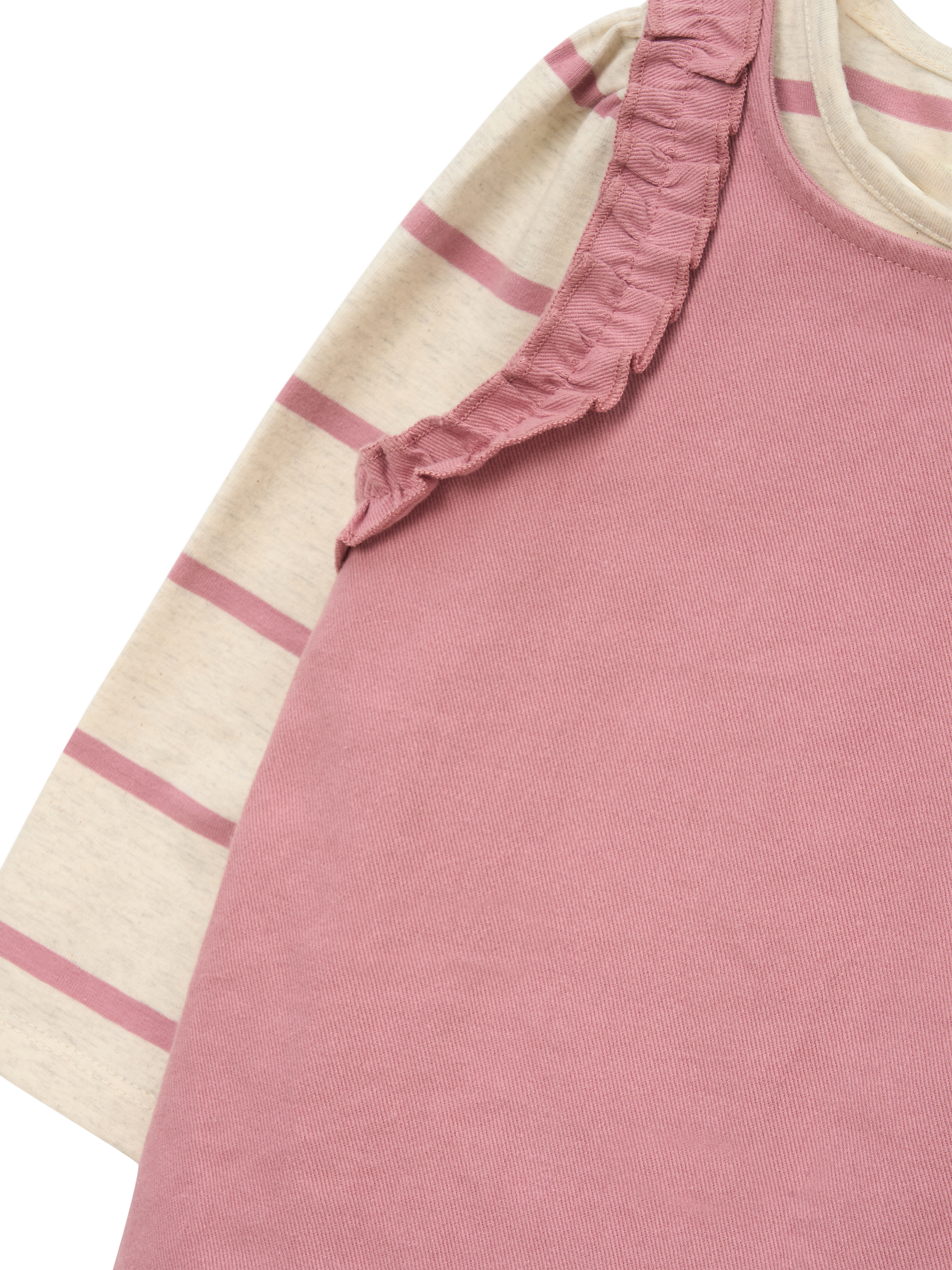 Angel & Rocket Baby Dungaree and Body Suit Set, Pink