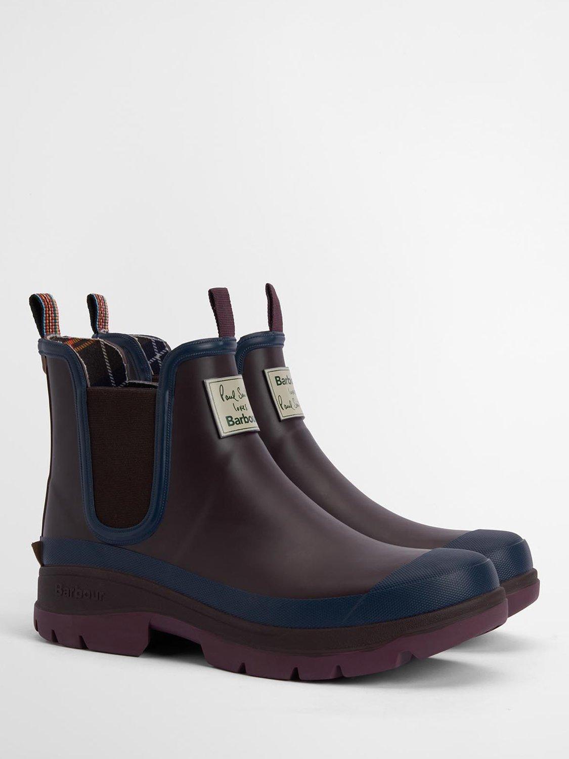 Barbour x Paul Smith Wellington Boots, Purple/Multi