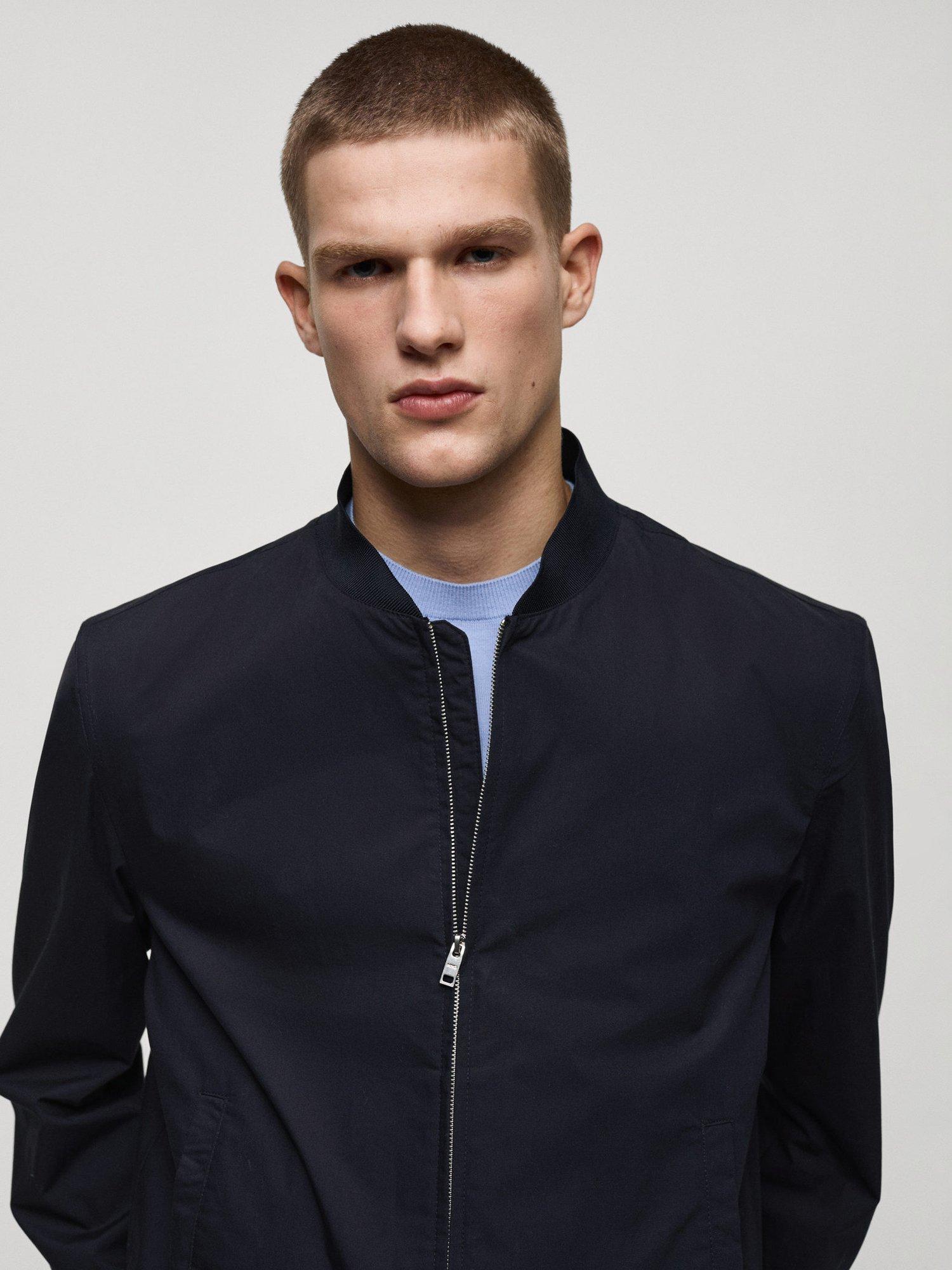 Mango Jon Cotton Bomber Jacket