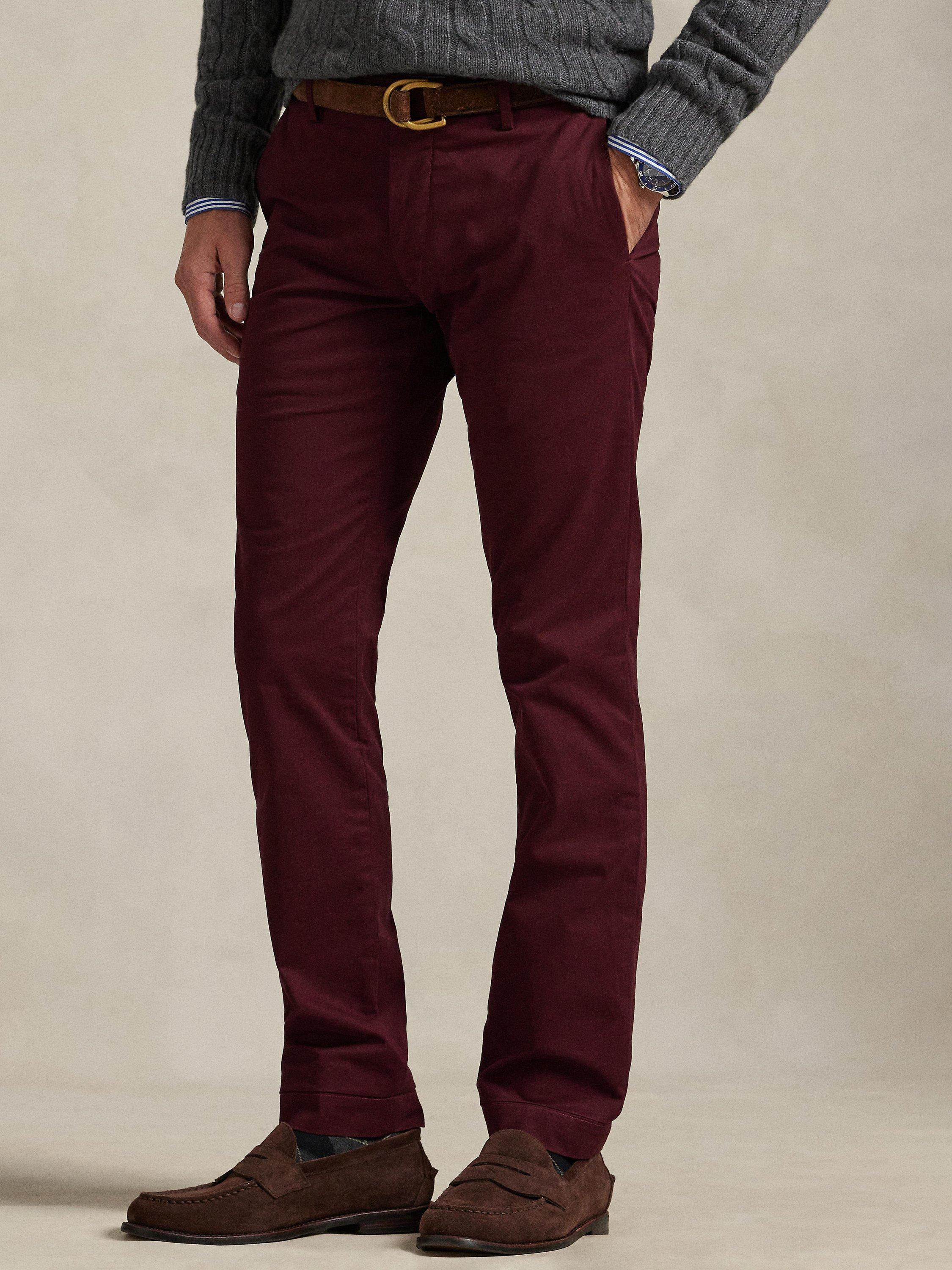 Polo Ralph Lauren Cotton Strech Slim Fit Chinos, Wine