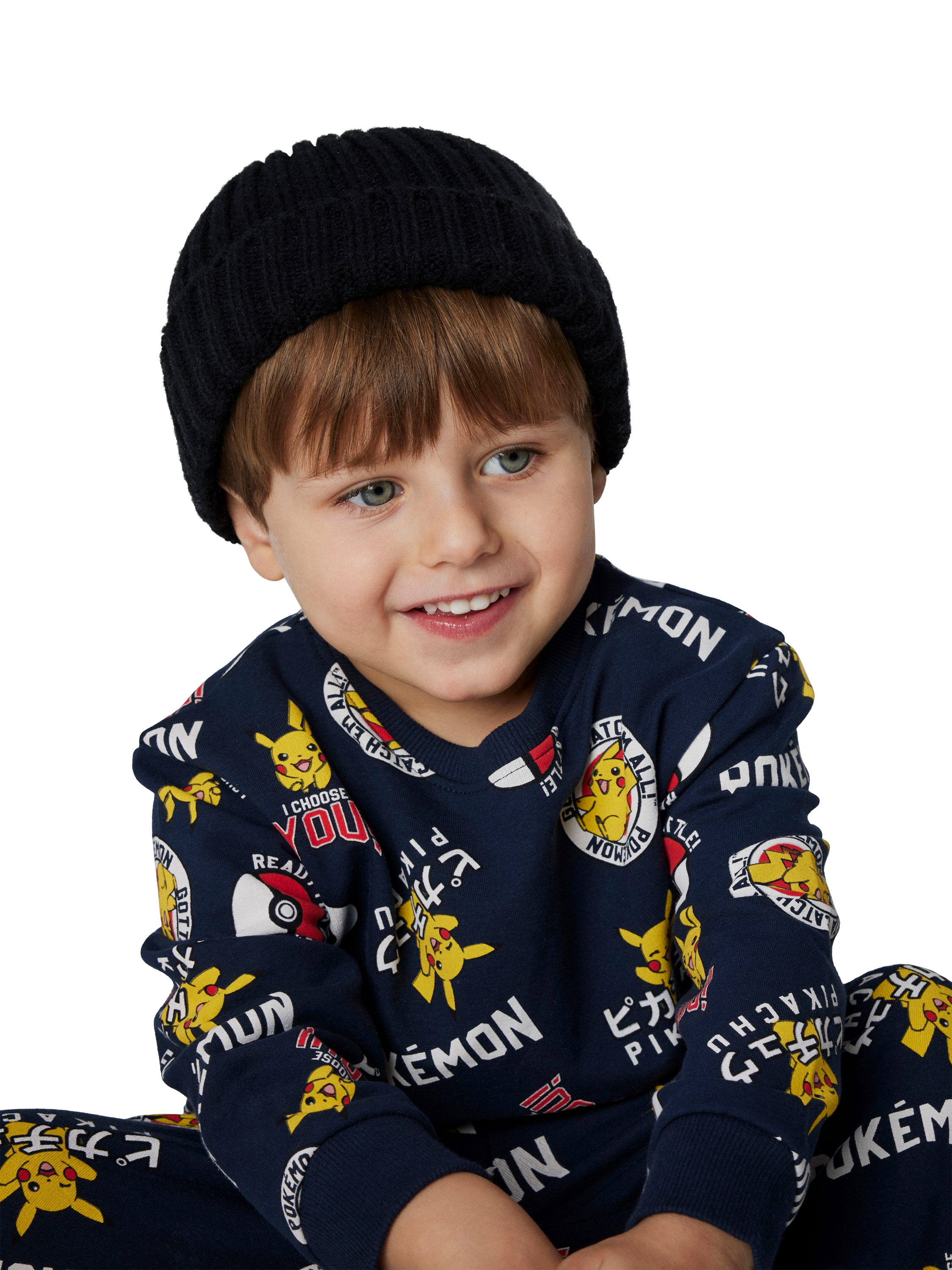 NAME IT Kids' Cotton Blend Pokémon Sweatshirt, Navy Blazer