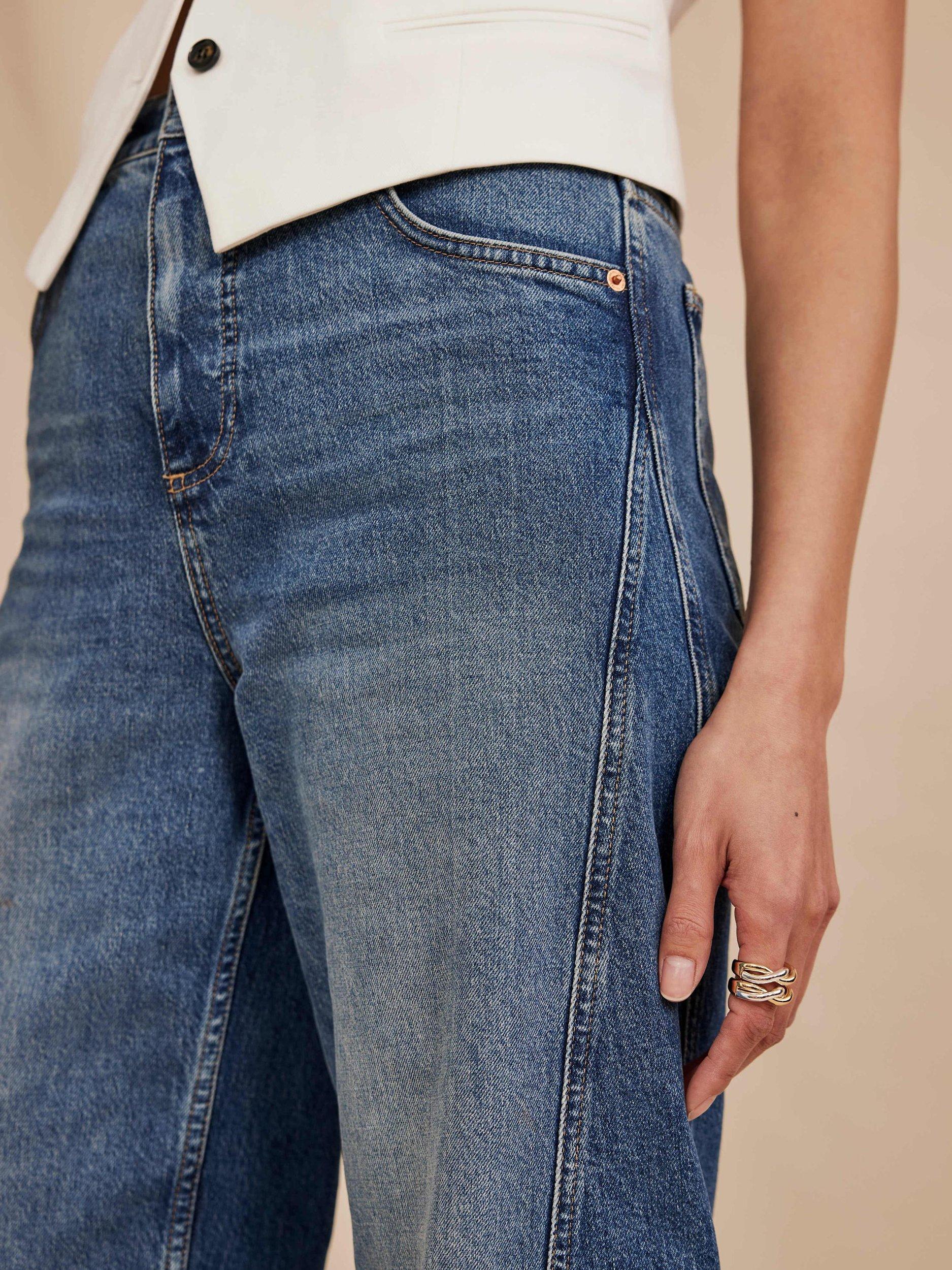 Mint Velvet Cotton Blend Barrel Leg Jeans