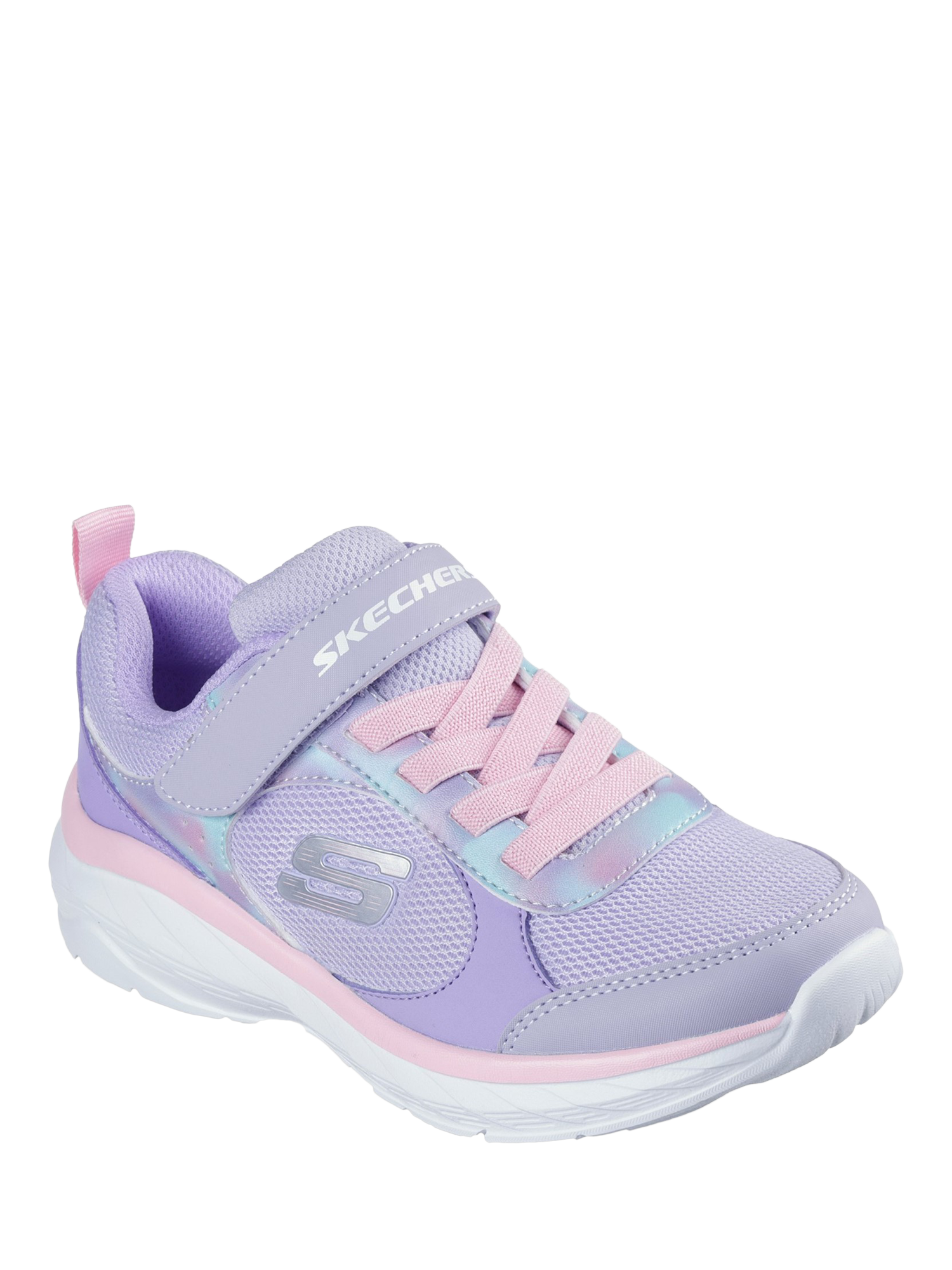 Skechers Kids' Boundless Watercolour Blur Trainers, Lavender/Multi