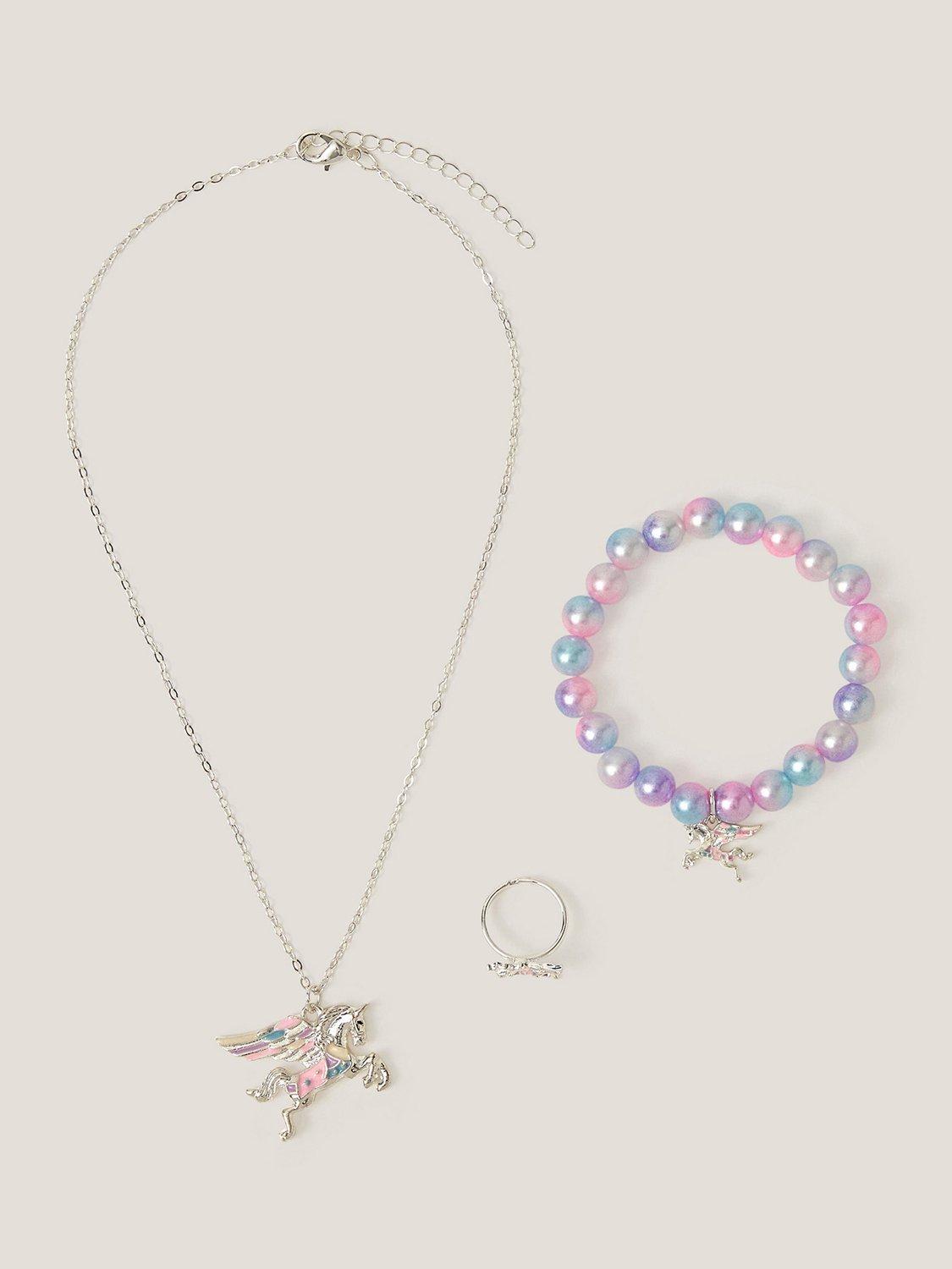 Monsoon Kids' Cosmic Unicorn Jewellery Set, Multi