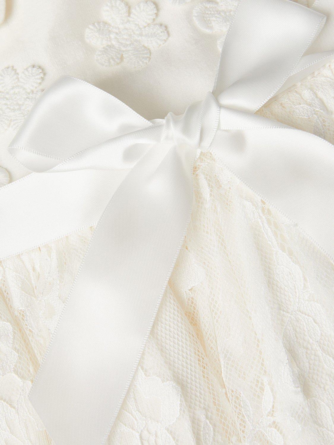 Monsoon Baby Provenza Lace Christening Dress, Ivory