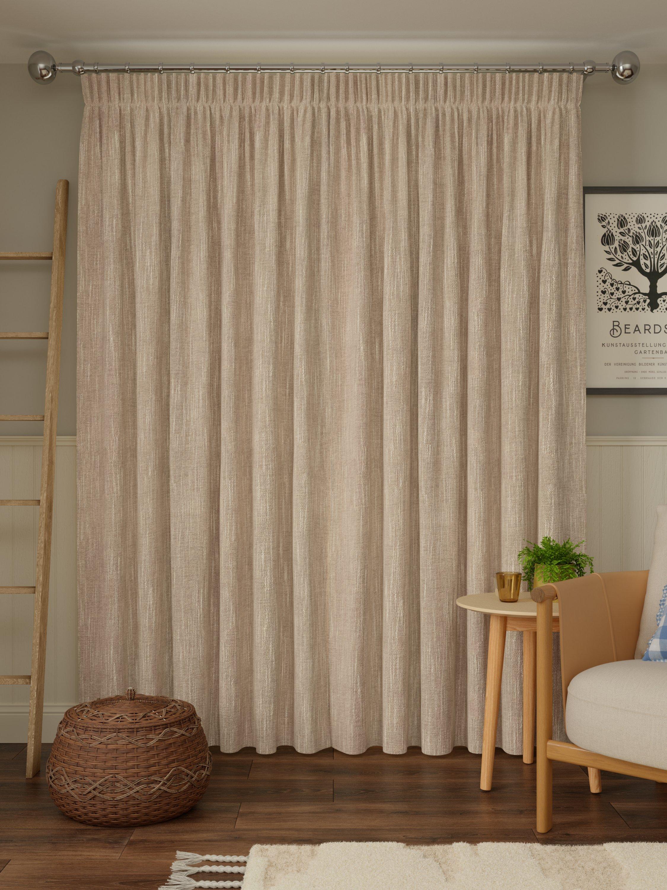 John Lewis Brushed Viscose Blend Pair Blackout Lined Pencil Pleat ...