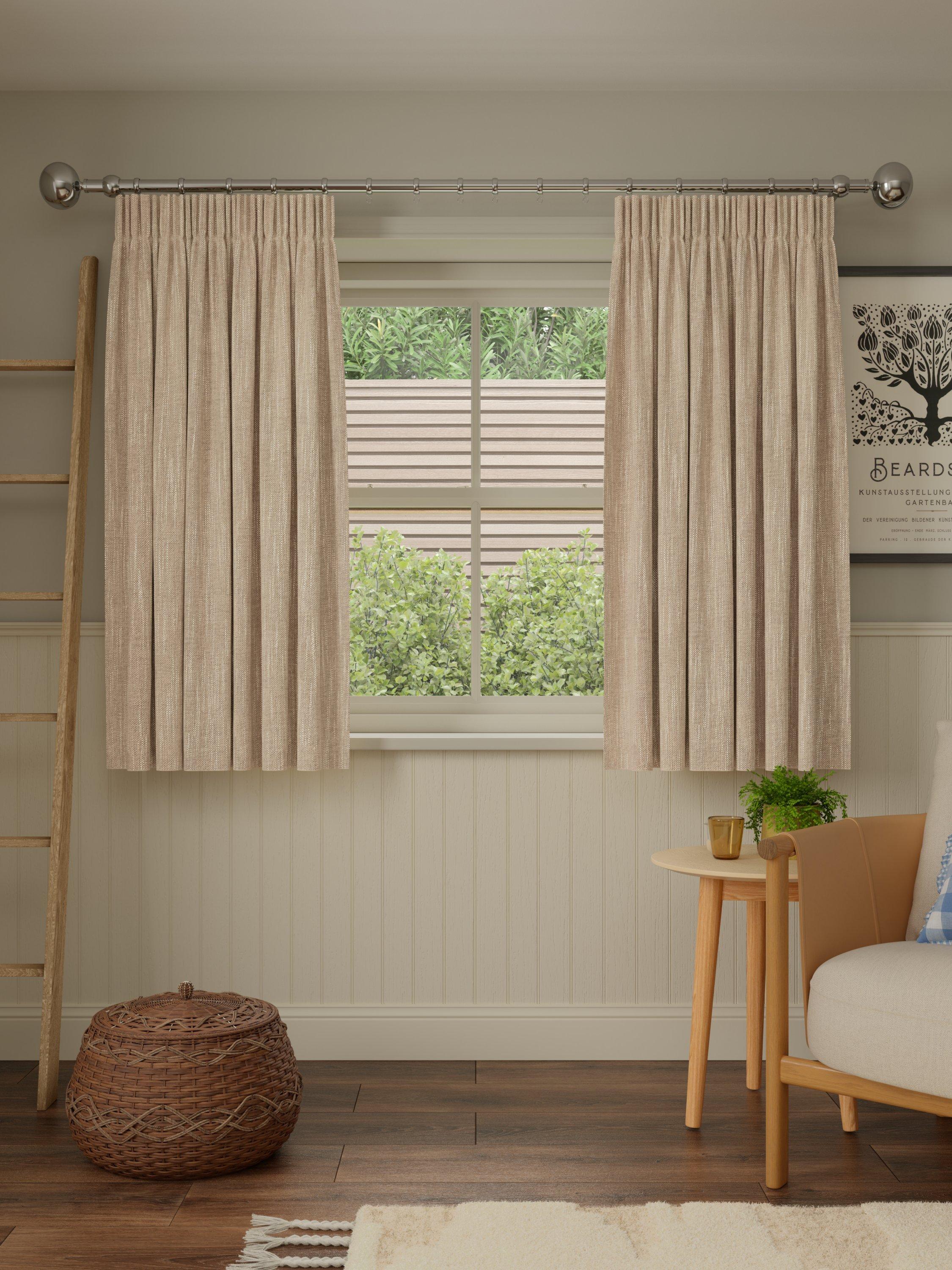 John Lewis Brushed Viscose Blend Pair Blackout Lined Pencil Pleat ...