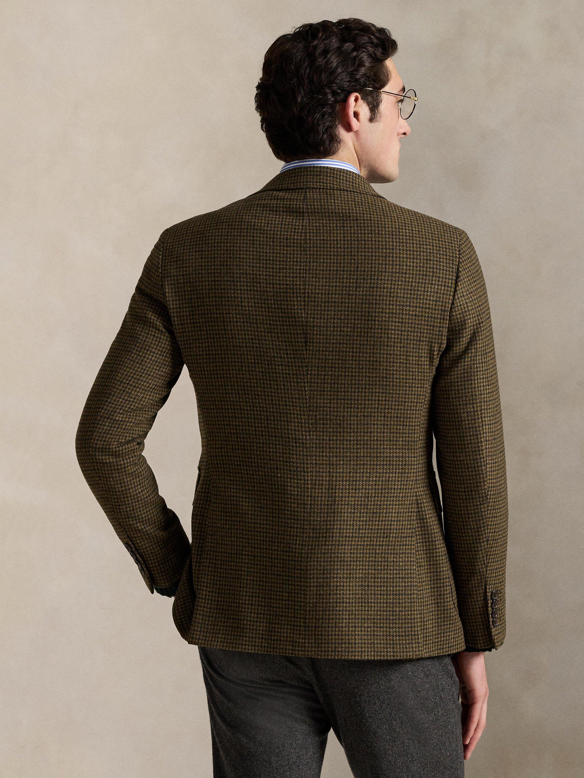 Polo Ralph Lauren Tailored Fit Wool Blend Check Suit Jacket, Olive/Loden