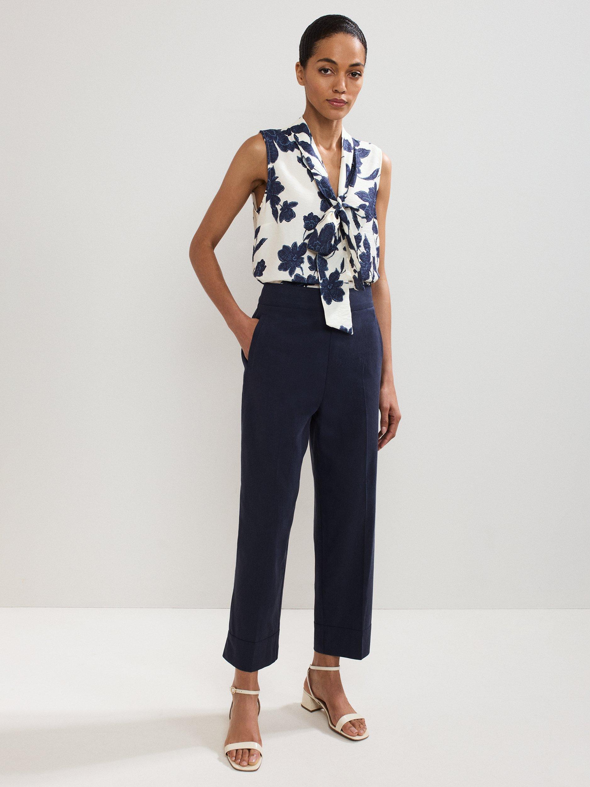 Phase Eight Ellwood Cotton Blend Ankle Trousers containing TENCEL™ Lyocell