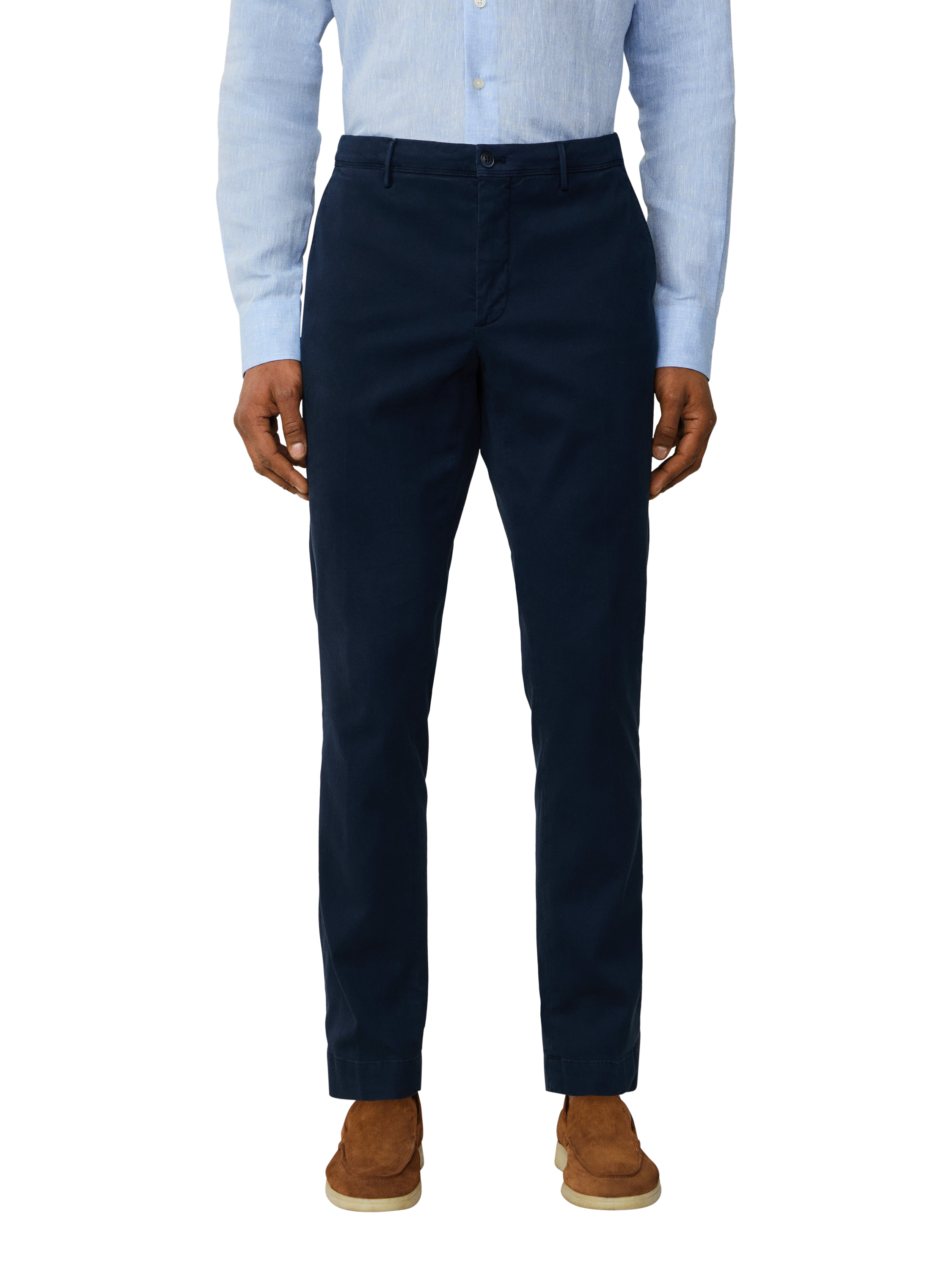 Hackett London Kensington Slim Fit Textured Chinos, Midnight Blue
