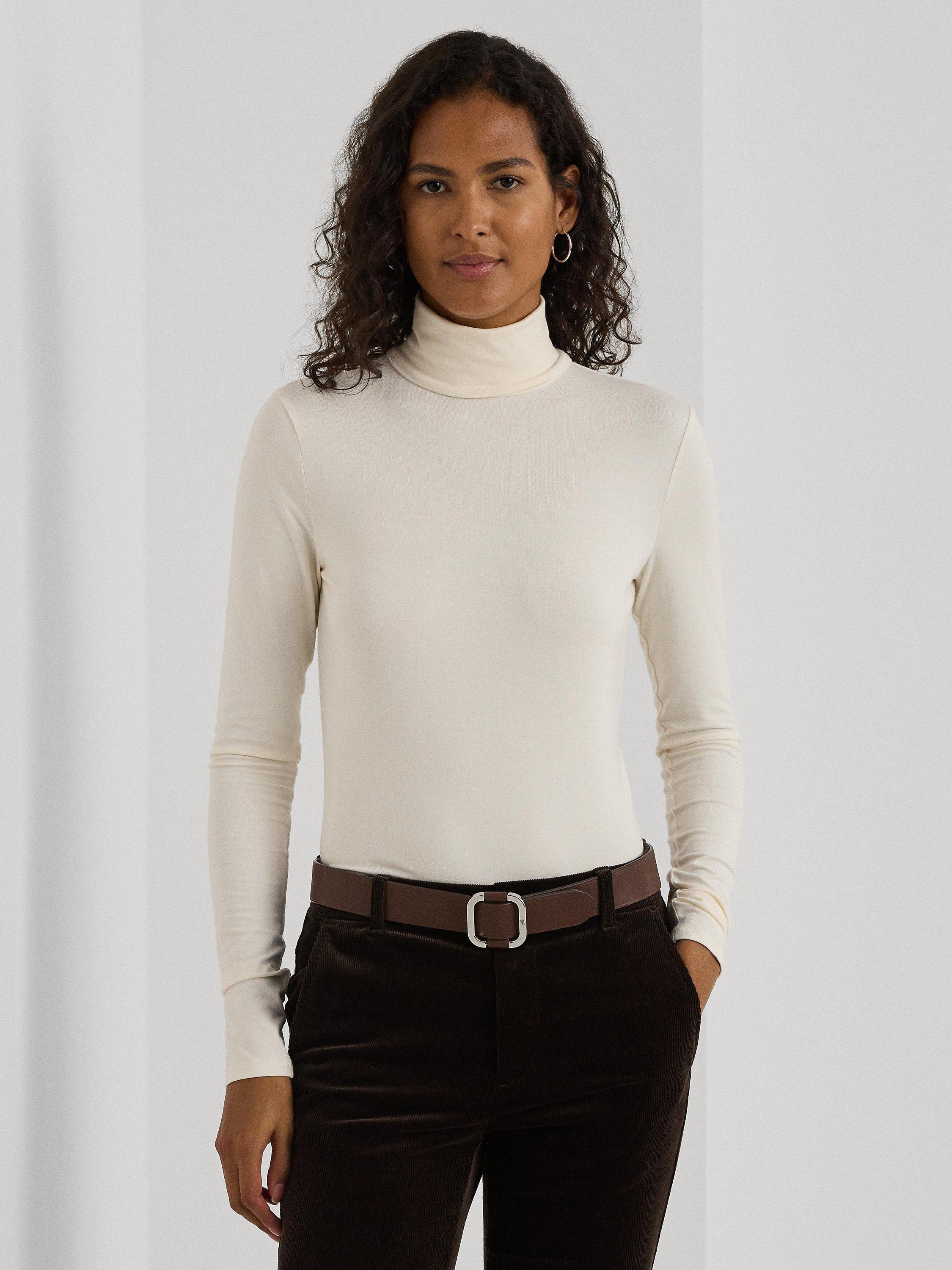 Lauren Ralph Lauren Alana Turtleneck Knit Top, Mascarpone Crm