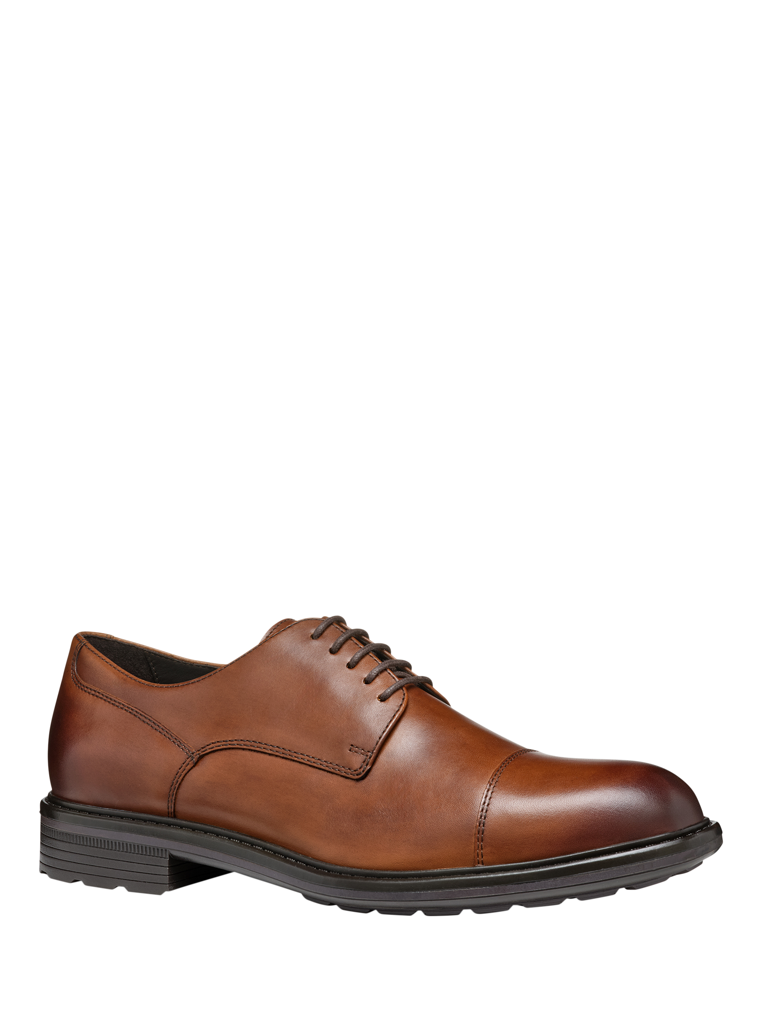 Geox Walk Pleasure F Leather Lace Up Brogues, Cognac