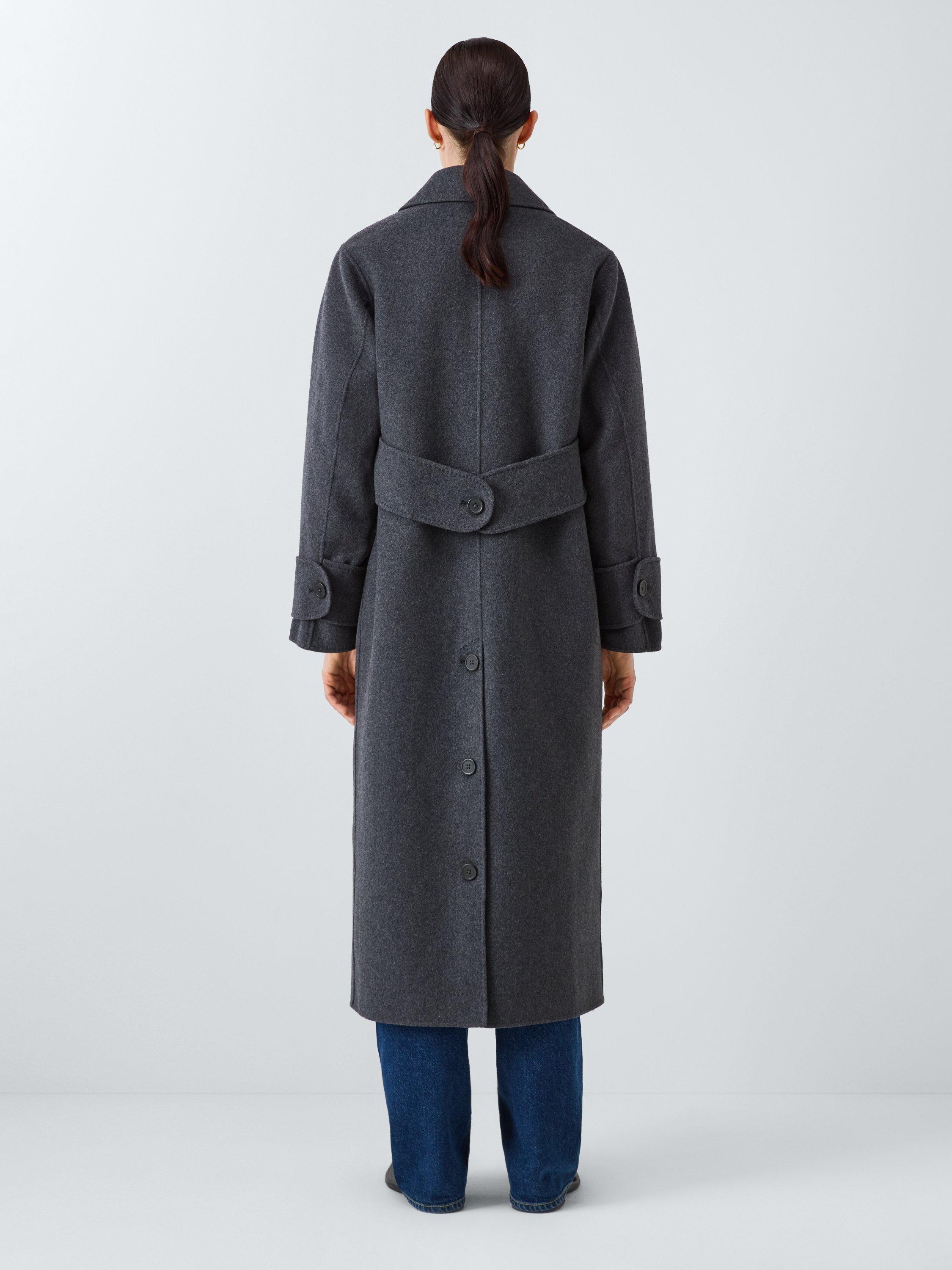 John Lewis x REJINA PYO Wool Blend Cuff Detail Coat, Grey