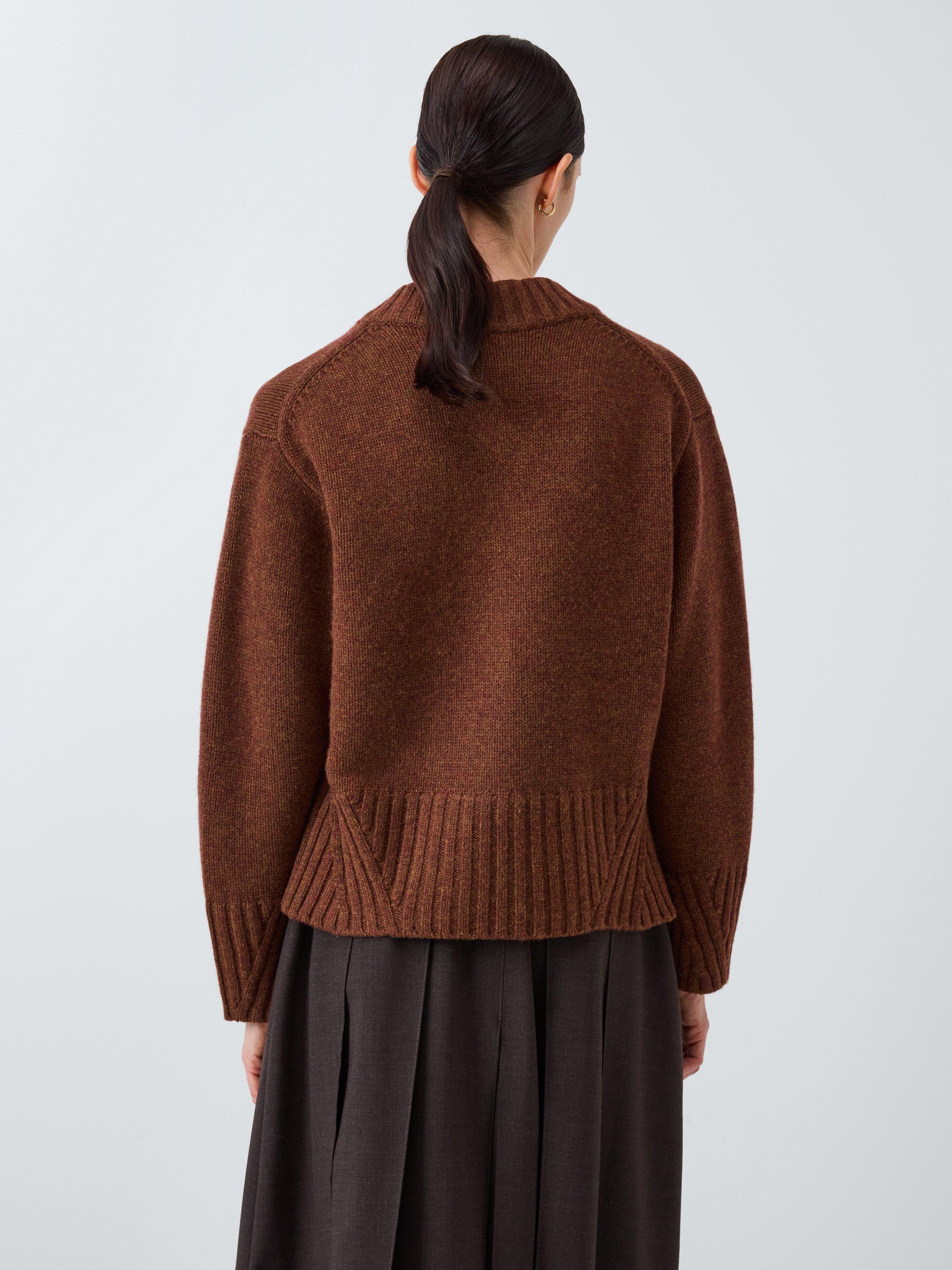 John Lewis x REJINA PYO Merino Wool Blend with Cashmere V-Neck Jumper ...