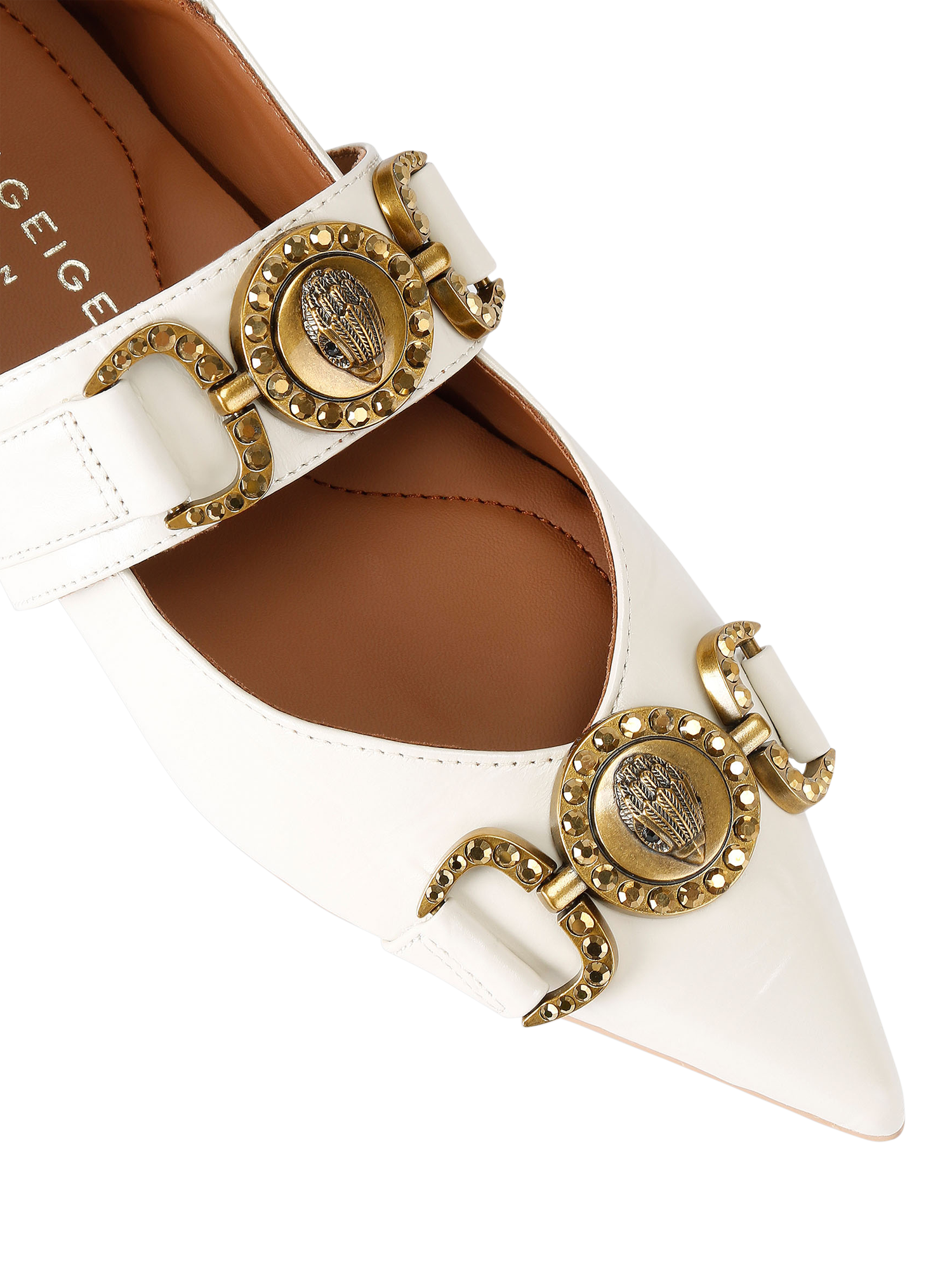 Kurt Geiger London Mansion Leather Pumps, Bone