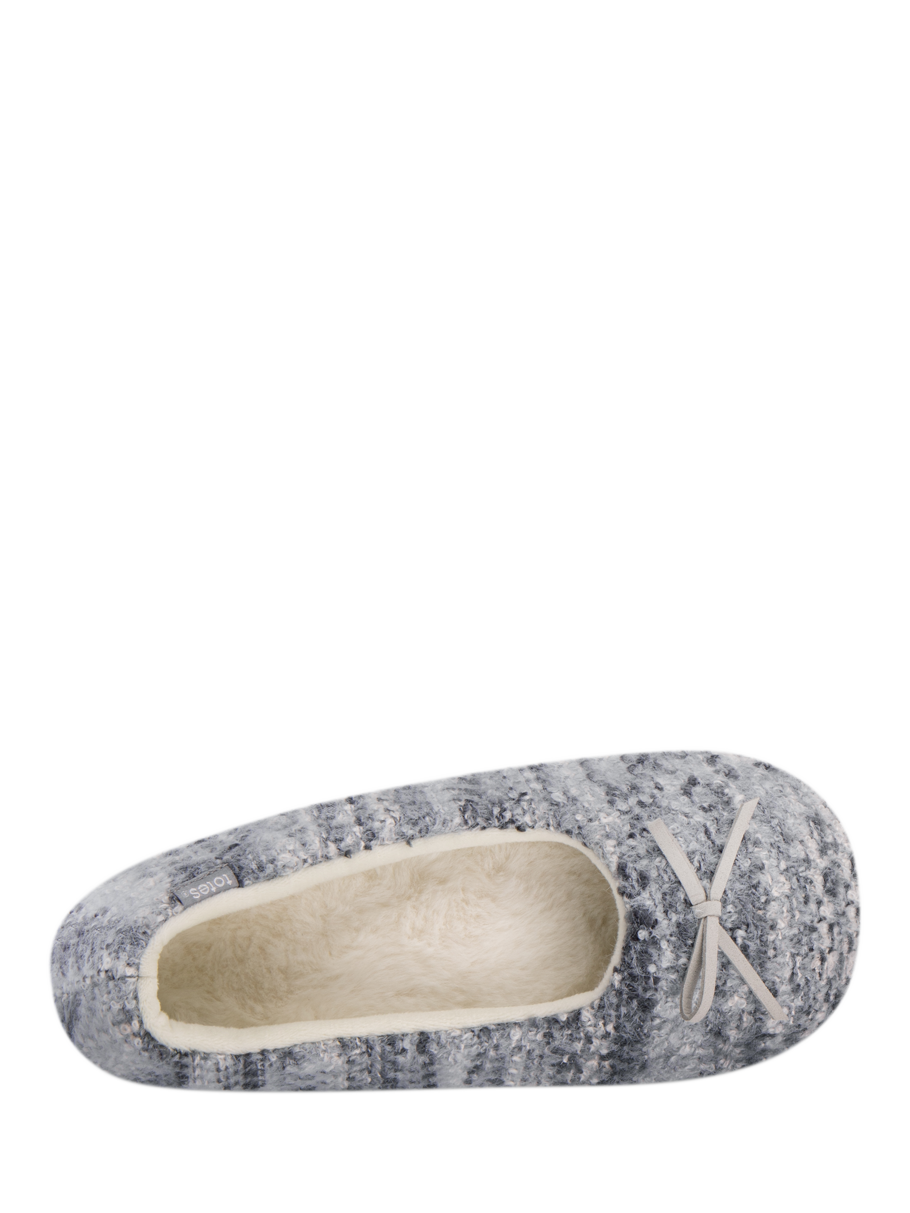 totes toasties Women's Knitted Ballet Slippers, Blue