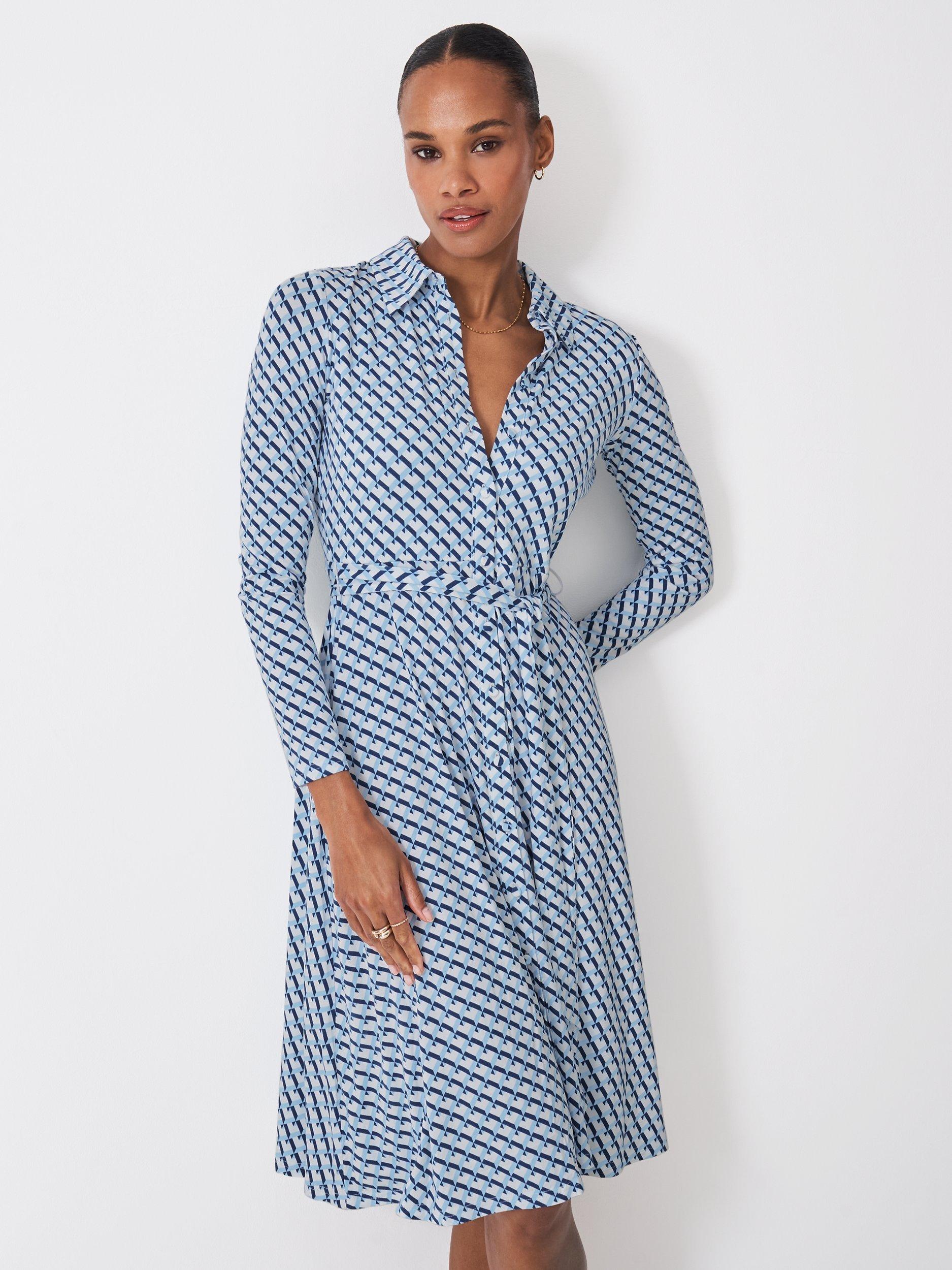 Crew Clothing Emma Geometric Jersey Dress containing LENZING™ ECOVERO ...