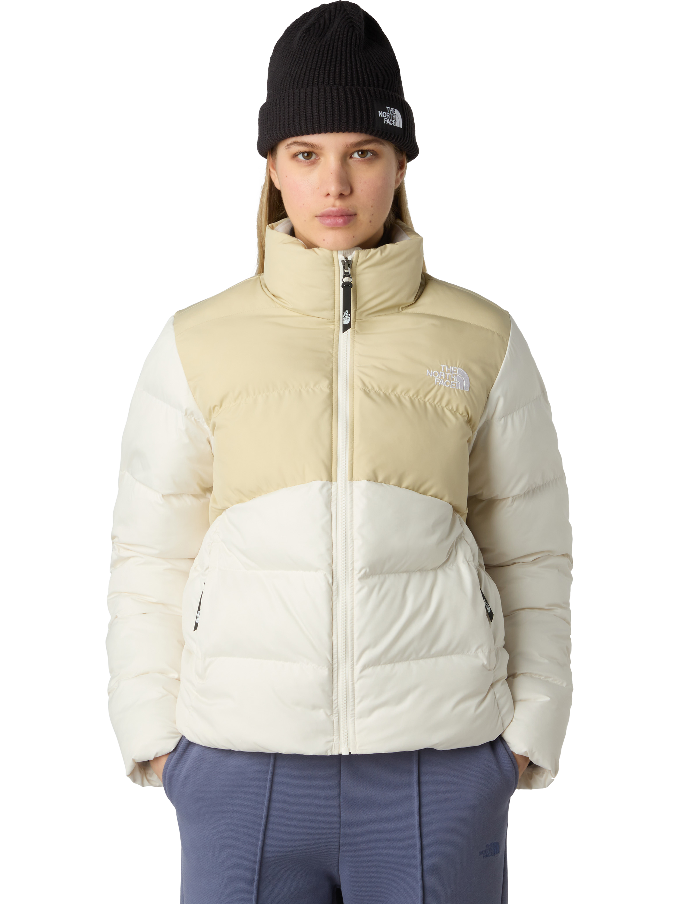 The North Face Saikuru Colour Block Water Repellent Jacket, Gravel ...