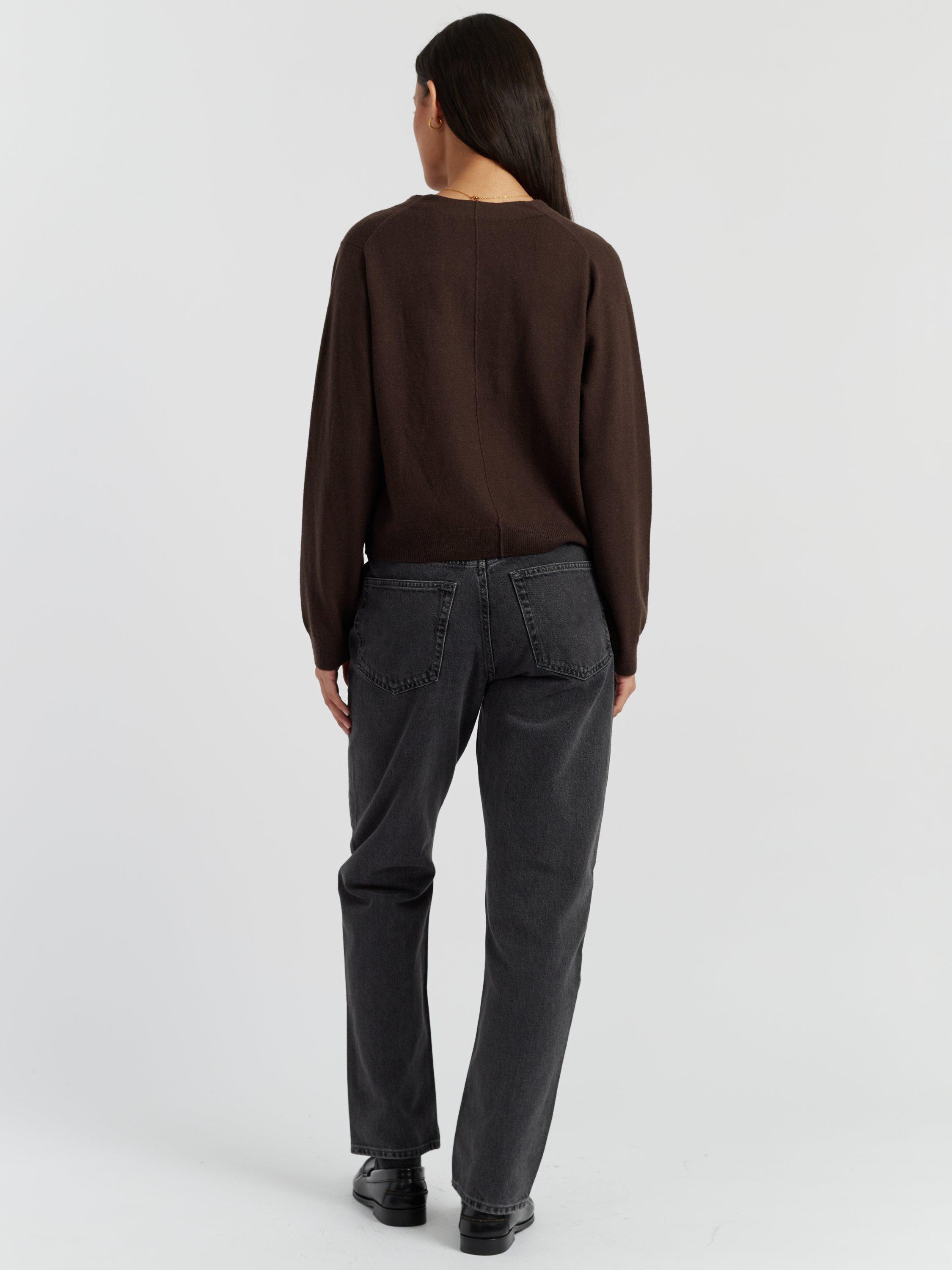 Chinti & Parker Boxy Cashmere Rich Cardigan, Chocolate