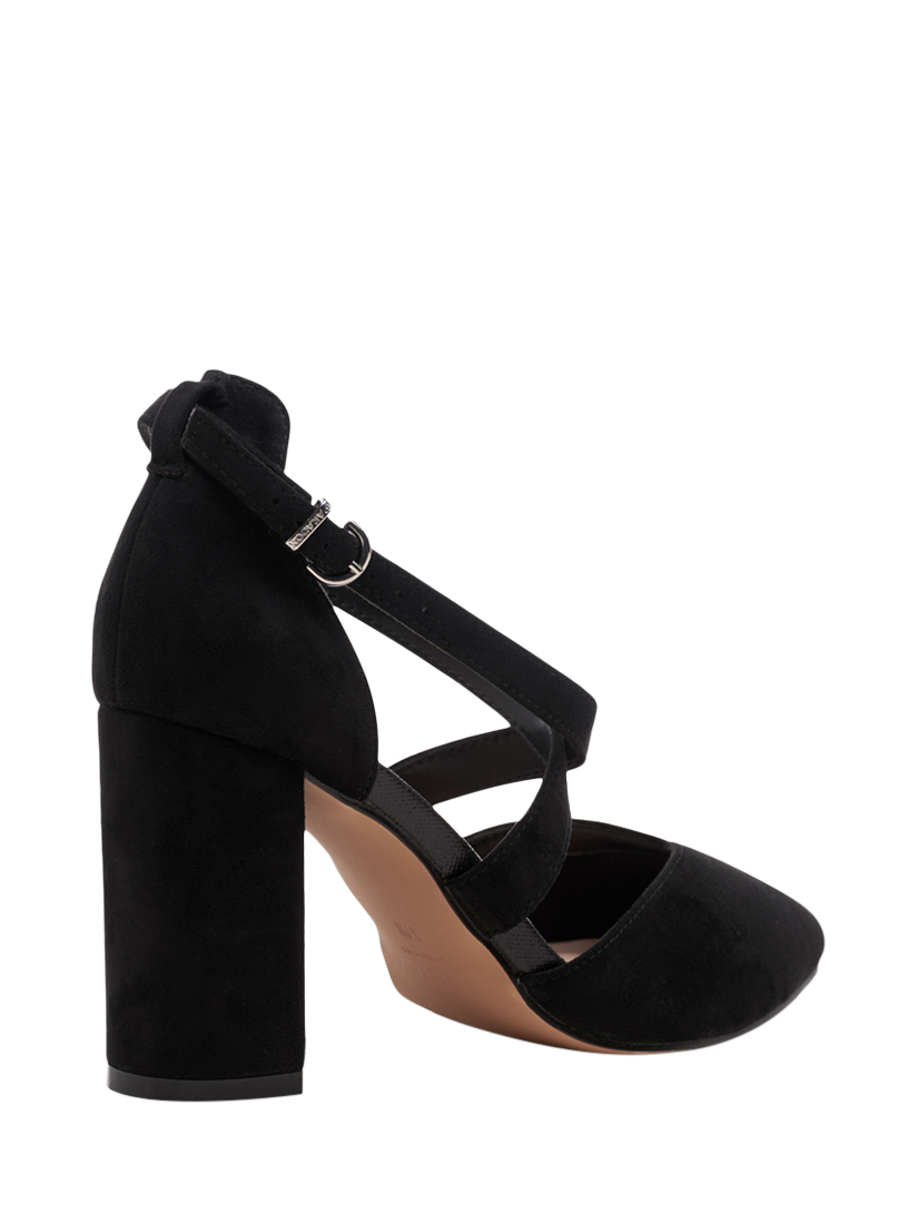 Paradox London Finula Wide Fit Block Heel Court Shoes