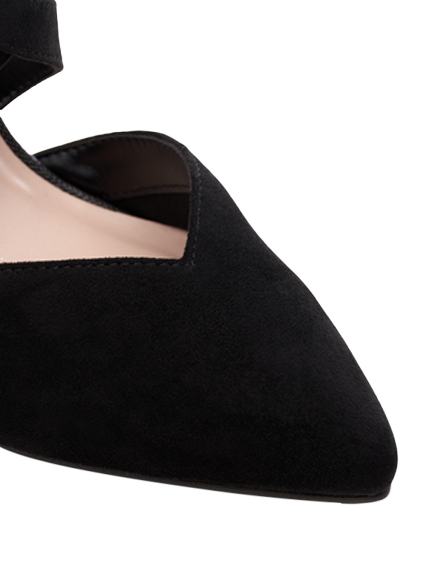 Paradox London Finula Wide Fit Block Heel Court Shoes