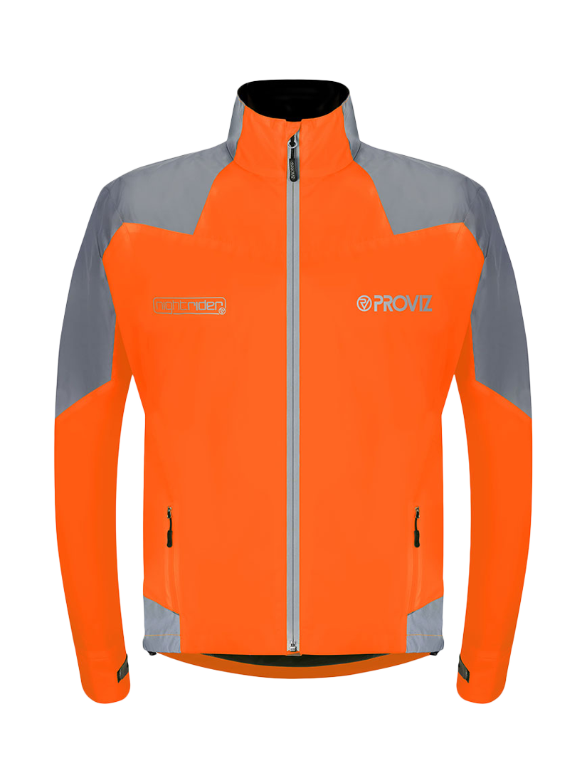 Proviz Men's Nightrider Reflective and Waterproof Jacket, Orange