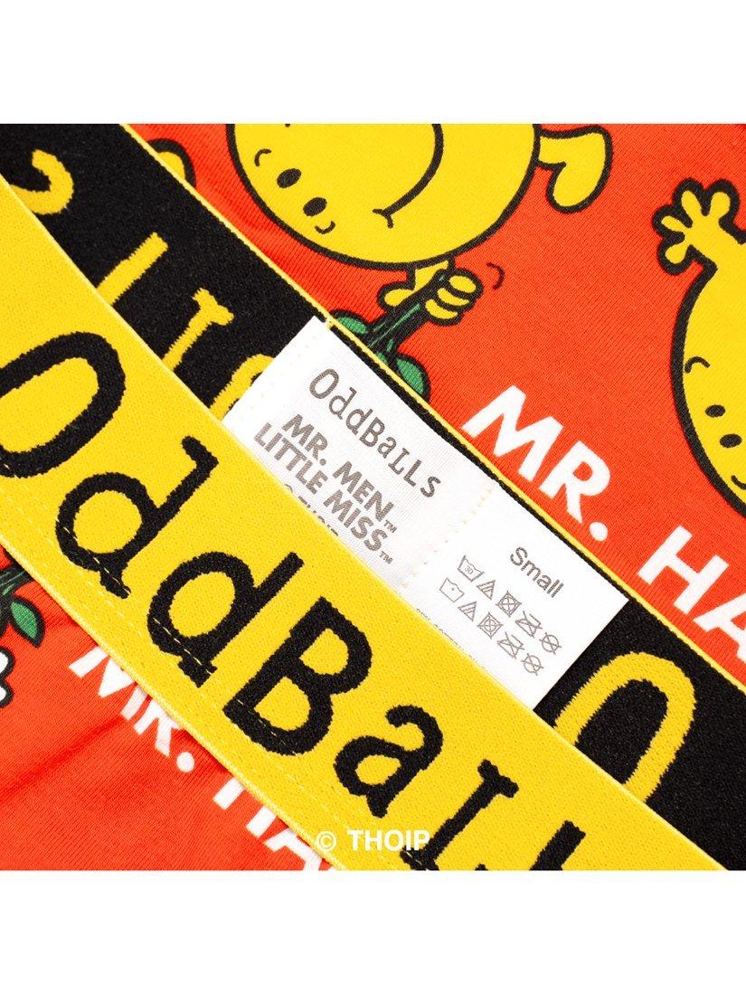 OddBalls Mr Men Mr Happy Cotton Blend Boxers