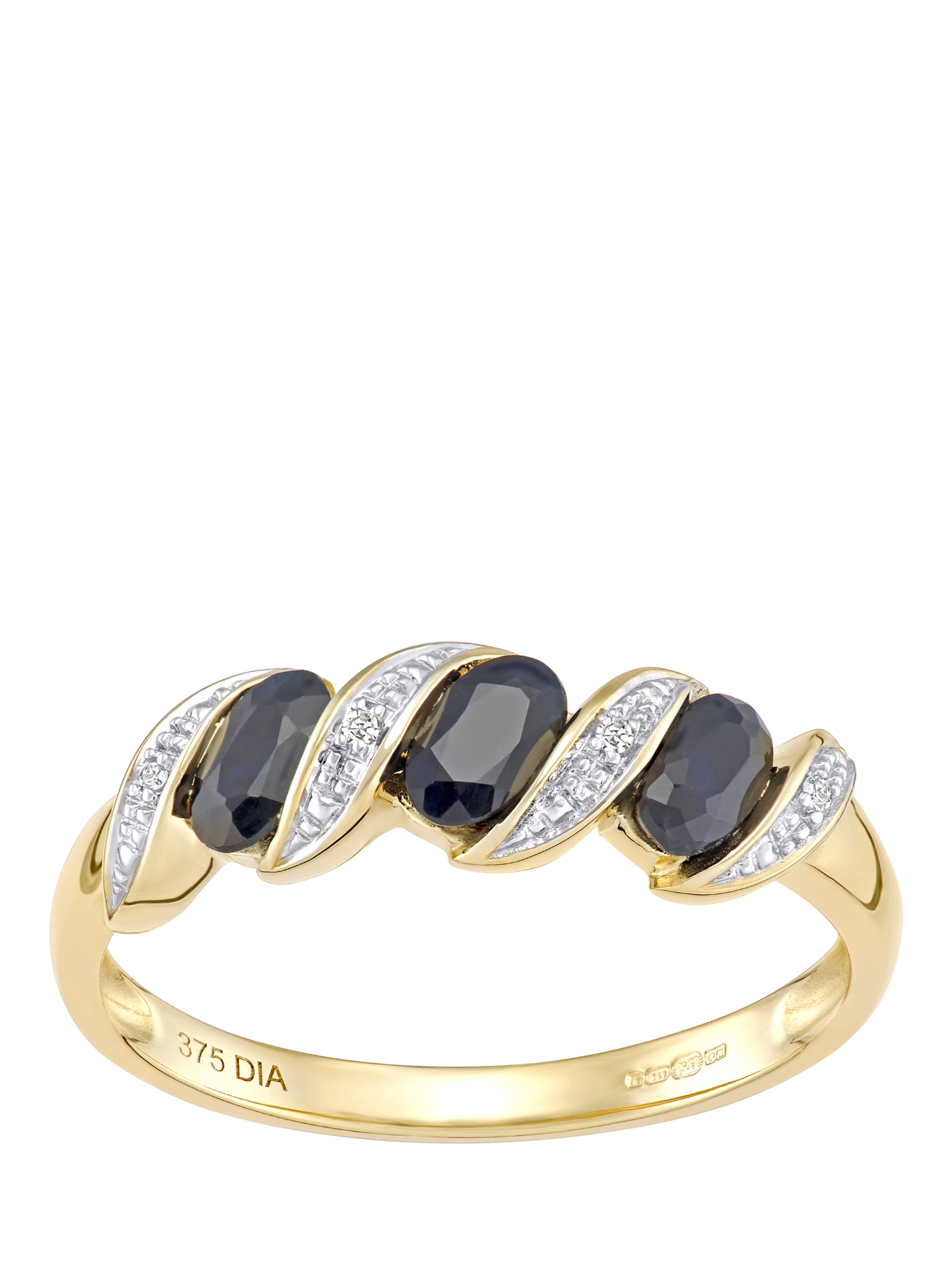 Mogul 9ct Yellow Gold Sapphire and Diamond Eternity Ring