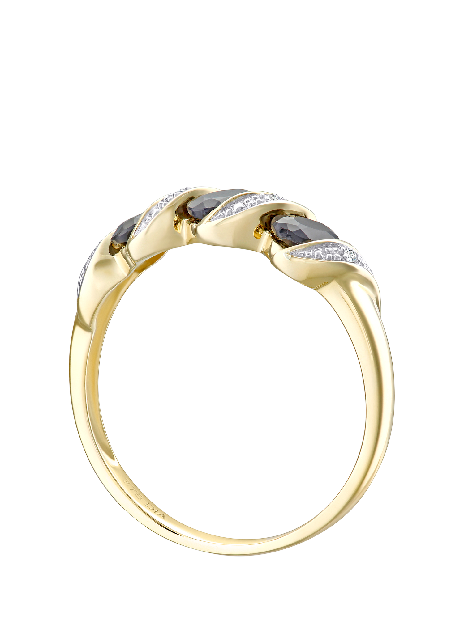 Mogul 9ct Yellow Gold Sapphire and Diamond Eternity Ring