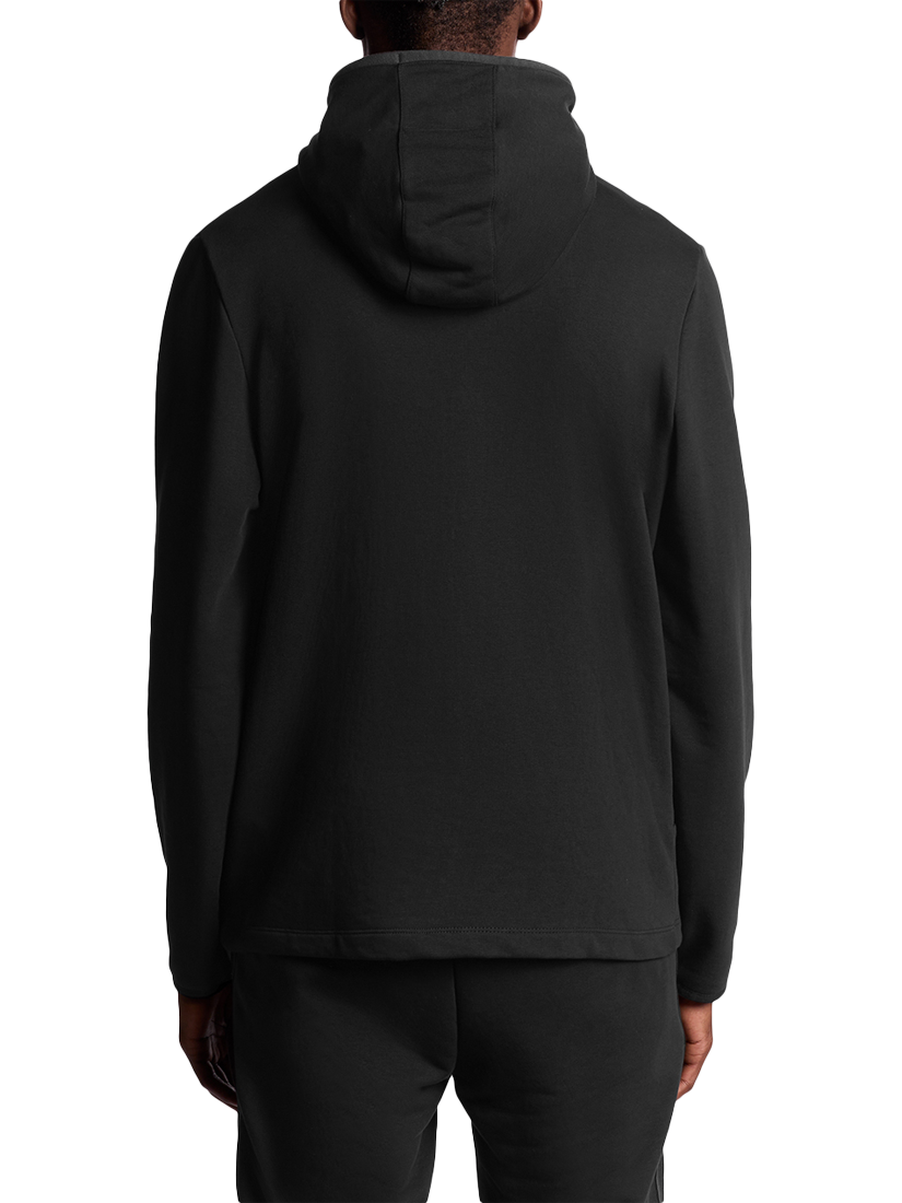 Lyle & Scott Tape Detail Zip-Through Track Top, Jet Black