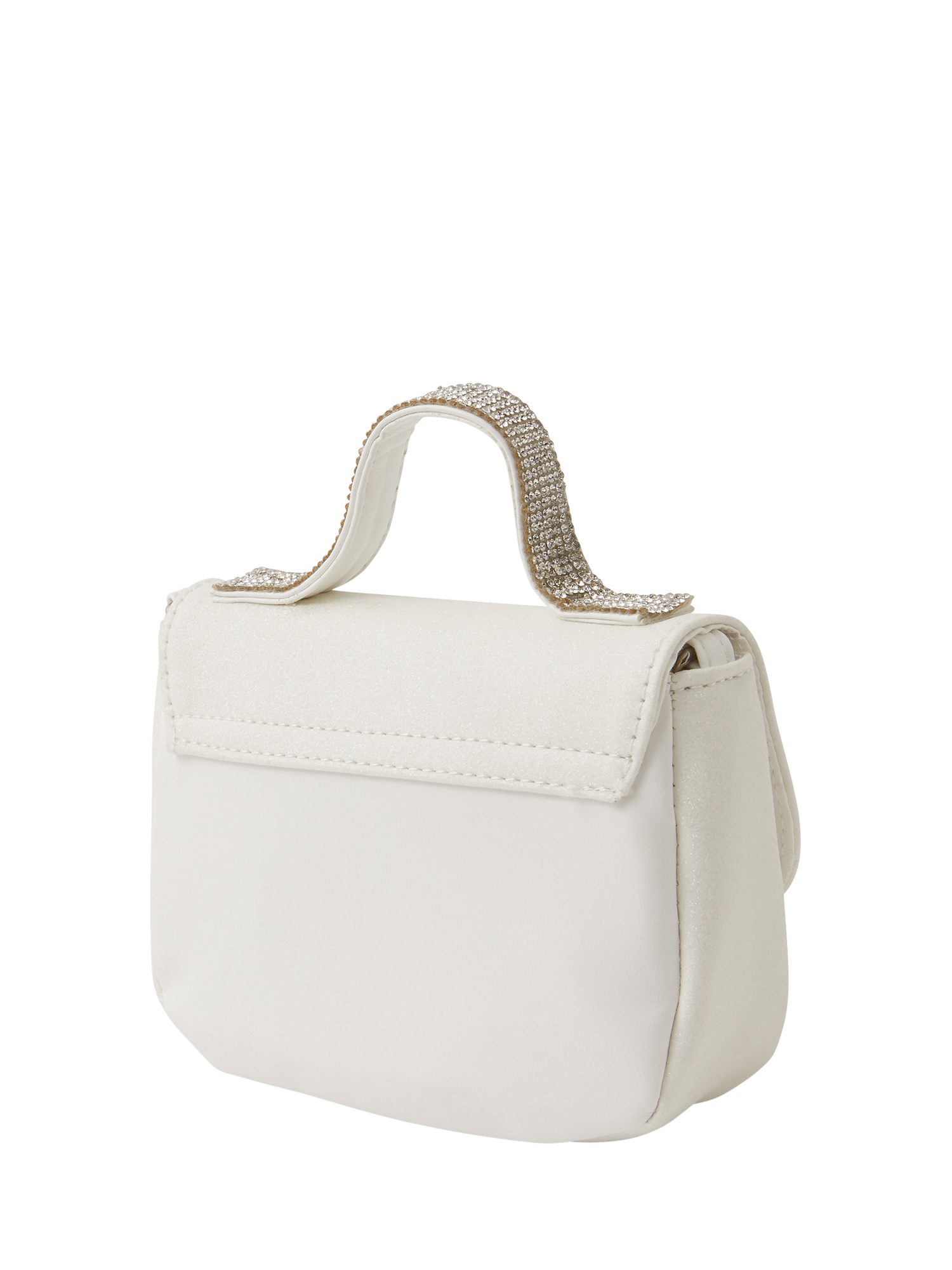 Angels by Accessorize Kids' Glitter Party Crossbody Bag, Ivory