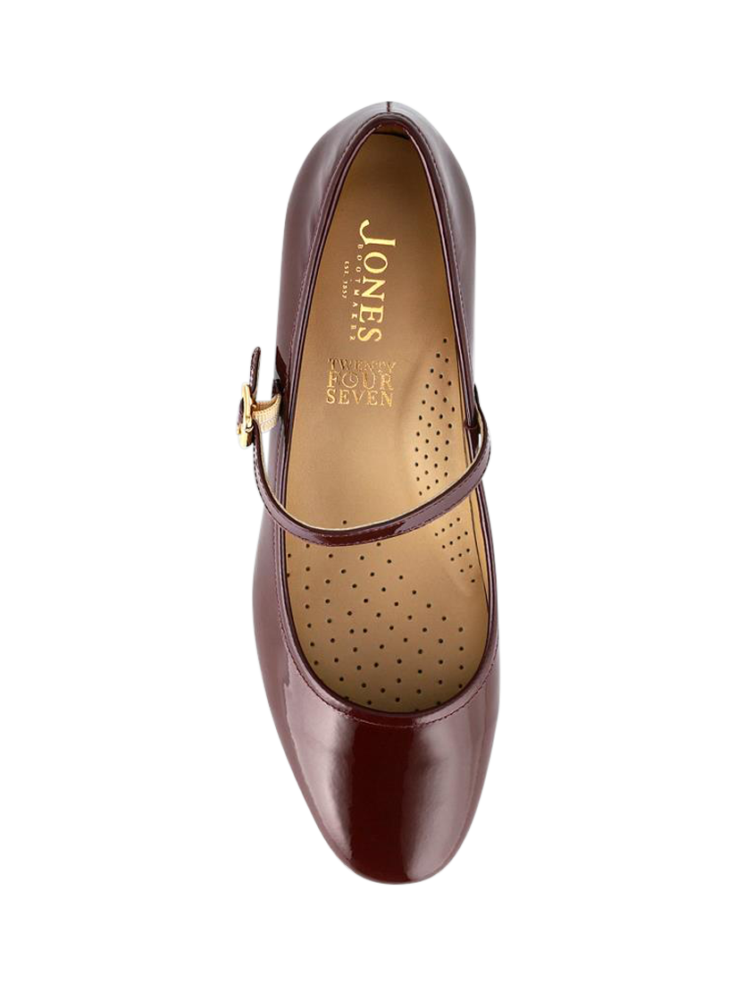 Jones Bootmaker Xabrina Patent Leather Mary Janes, Burgundy