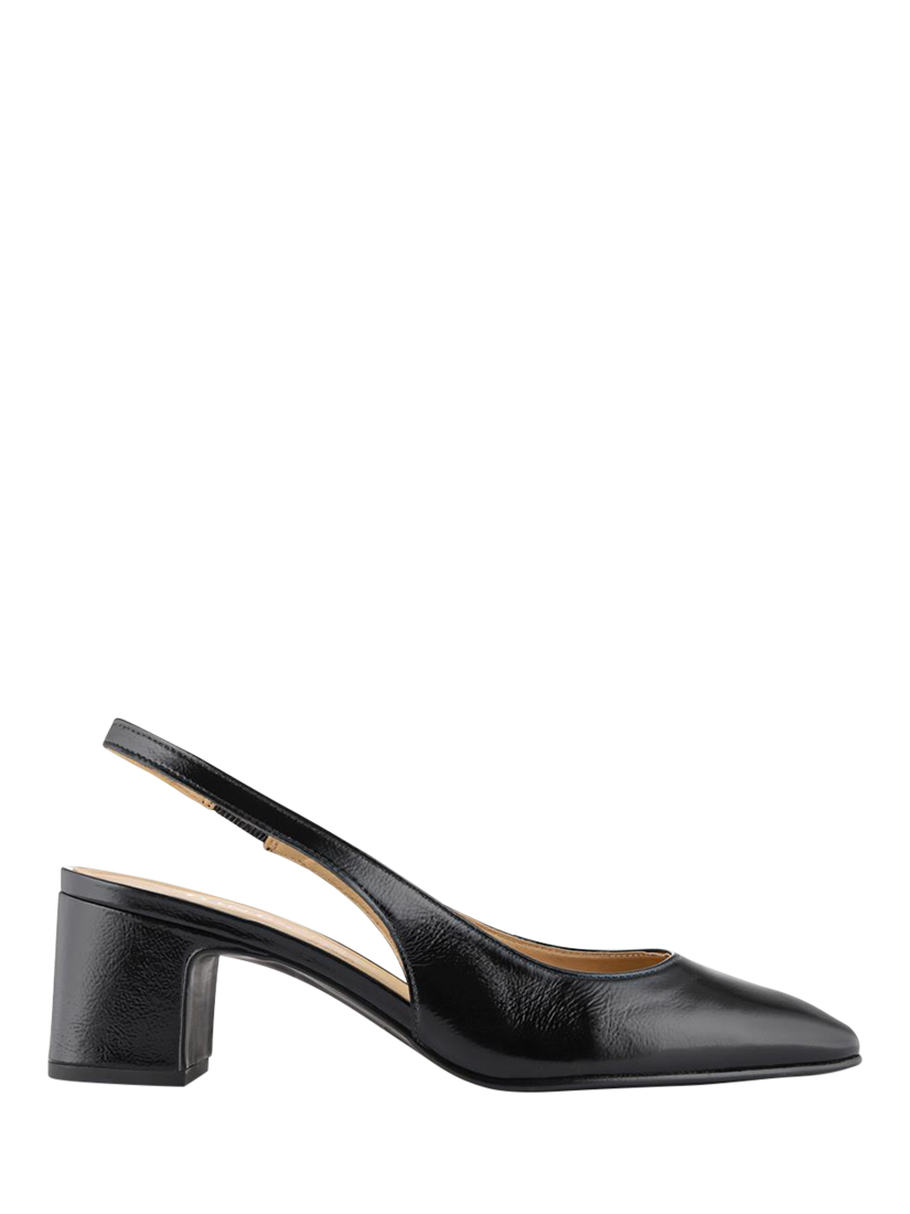 Jones Bootmaker Xayna Patent Leather Slingback Court Shoes, Black