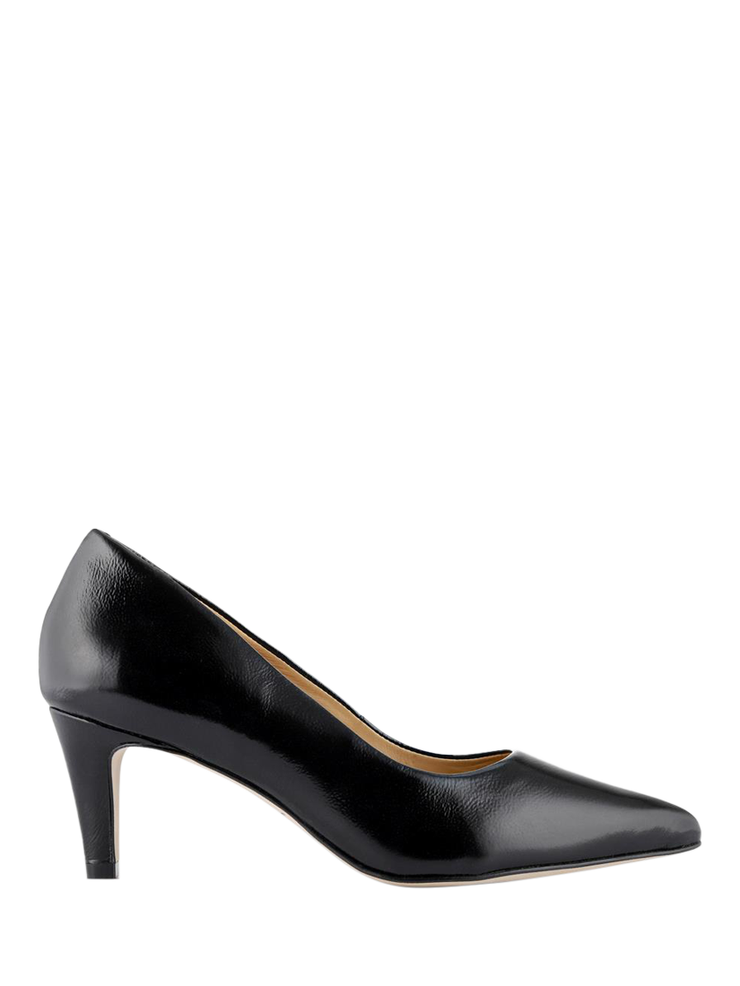 Jones Bootmaker Xena Patent Leather Stiletto Heel Court Shoes, Black