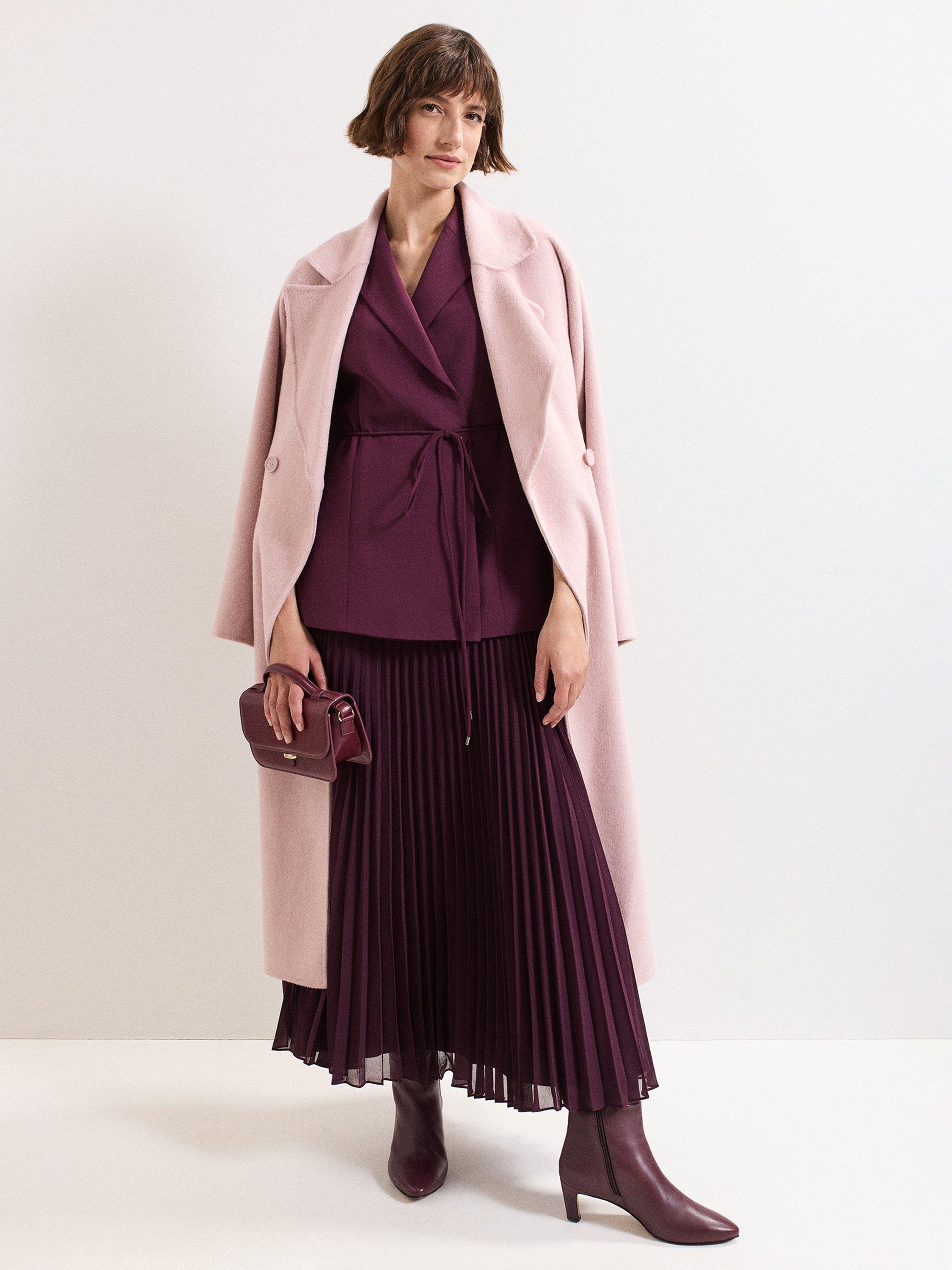 Phase Eight Becky Tuxedo Midi Dress, Burgundy