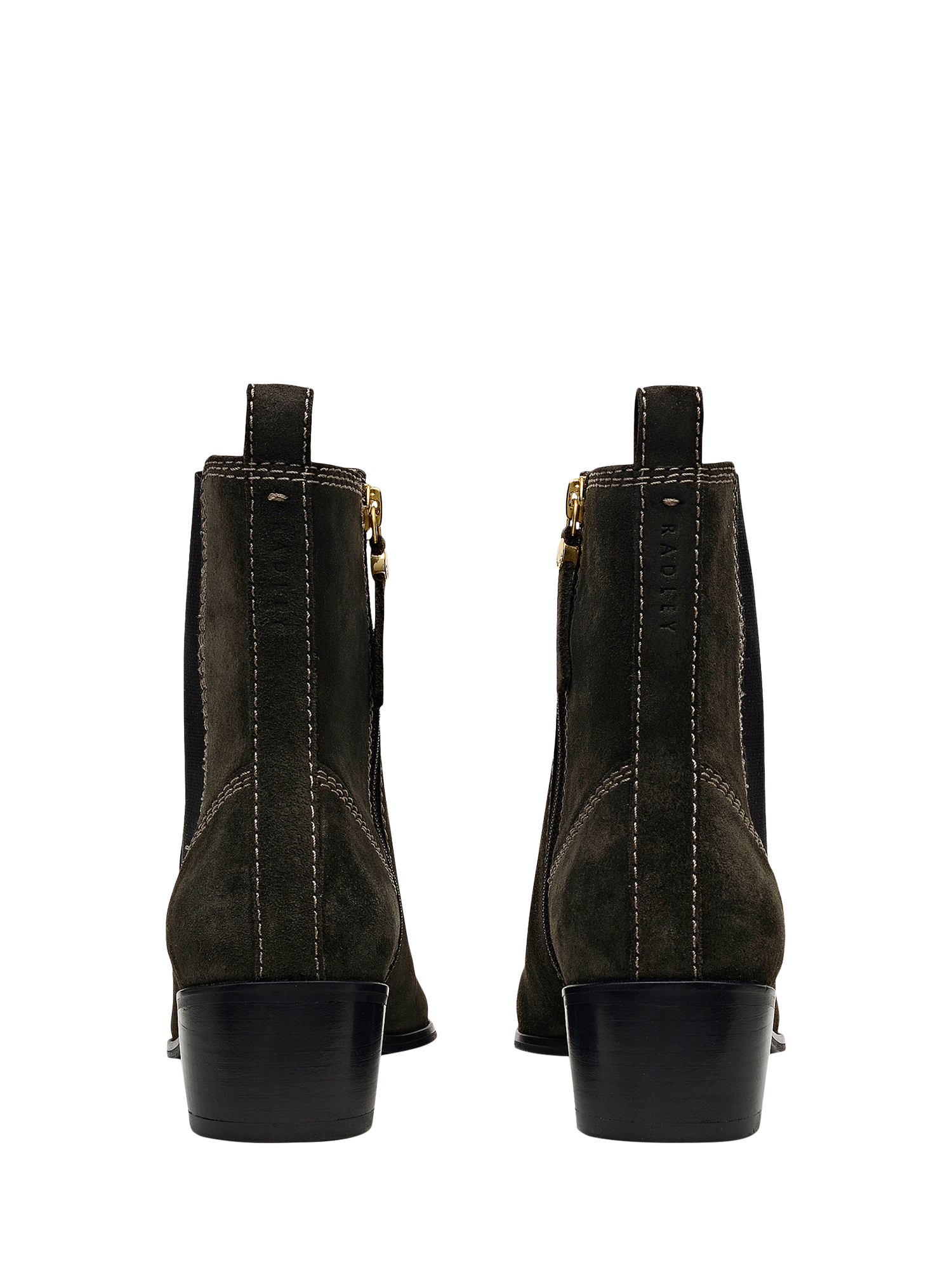 Radley Lingfield Road Suede Casual Chelsea Boots, Mid Green