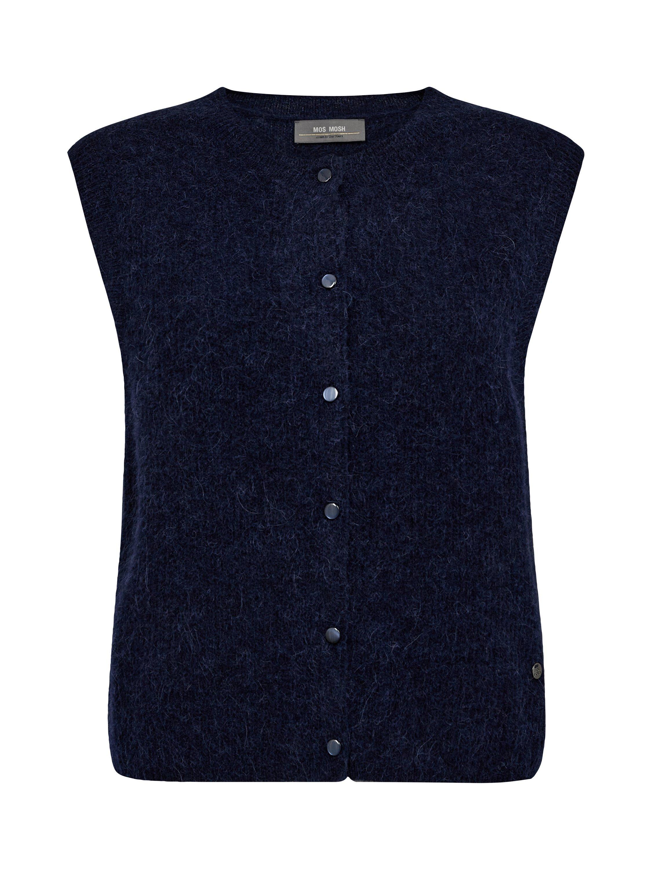 MOS MOSH Almine Thora Wool Blend Cap Sleeve Crew Neck Knit Vest