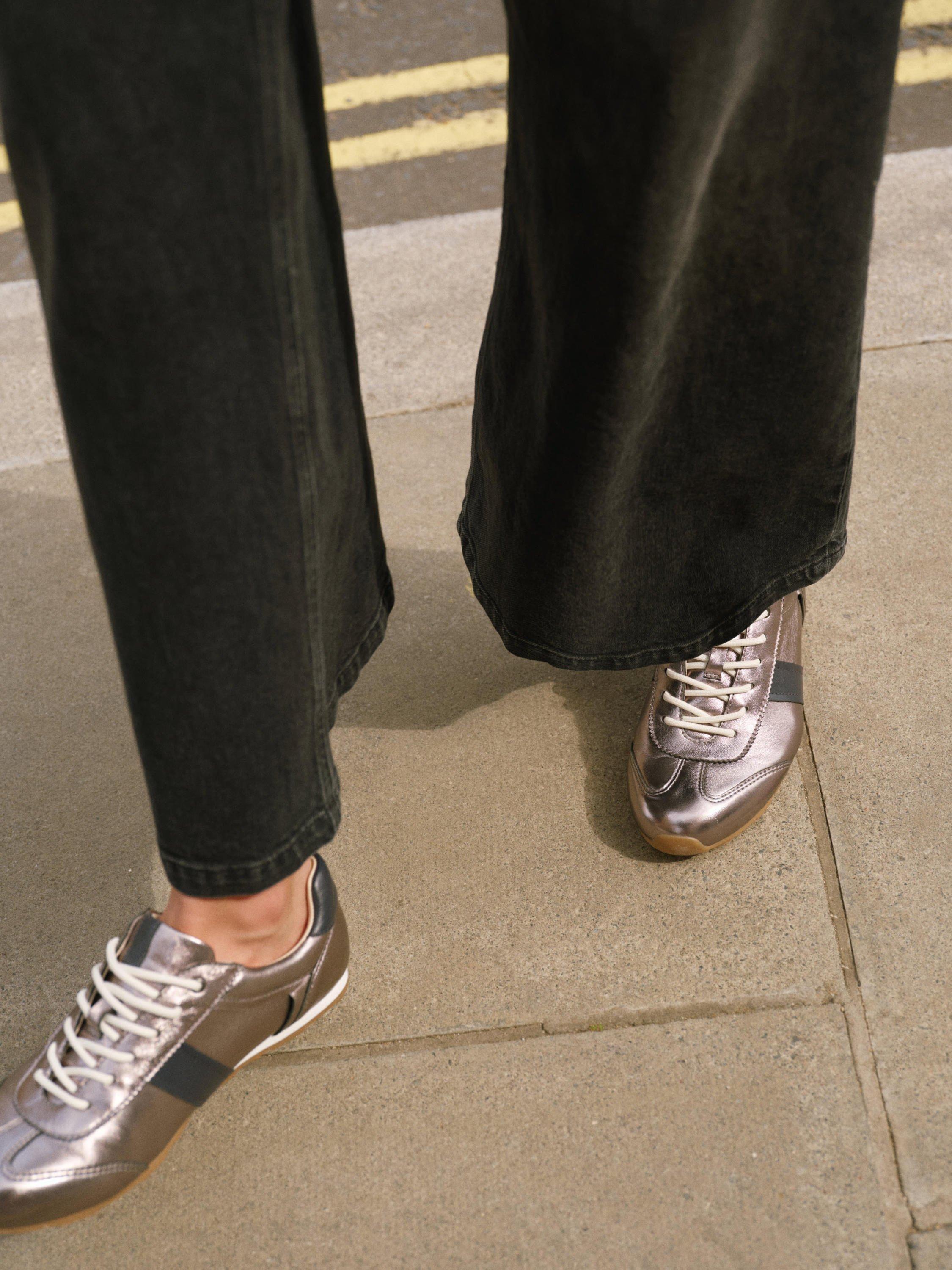 Mint Velvet Kiko Lace-Up Leather Trainers