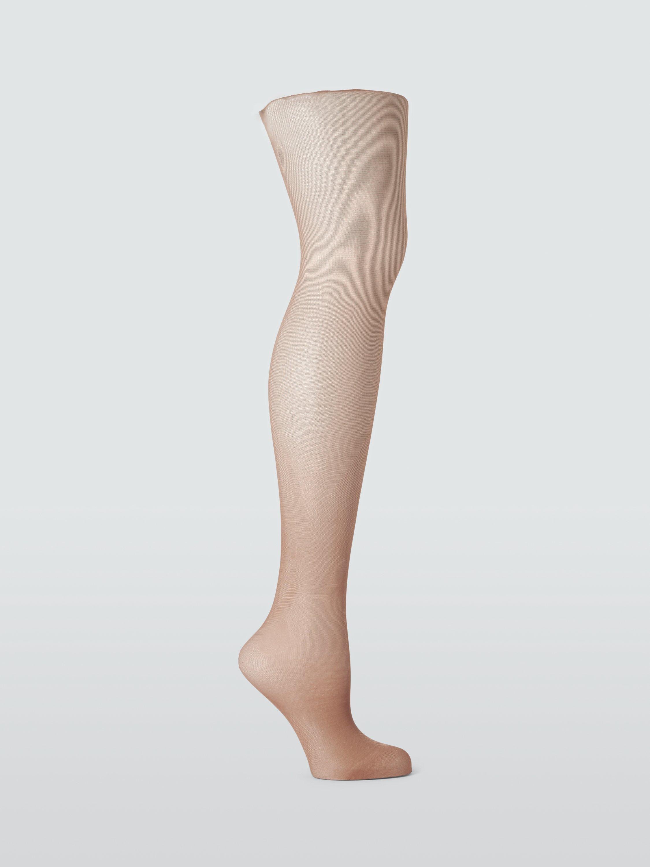 John Lewis 30 Denier Smooth Body Shaper Tights, Pack of 2, Almond, Caramel
